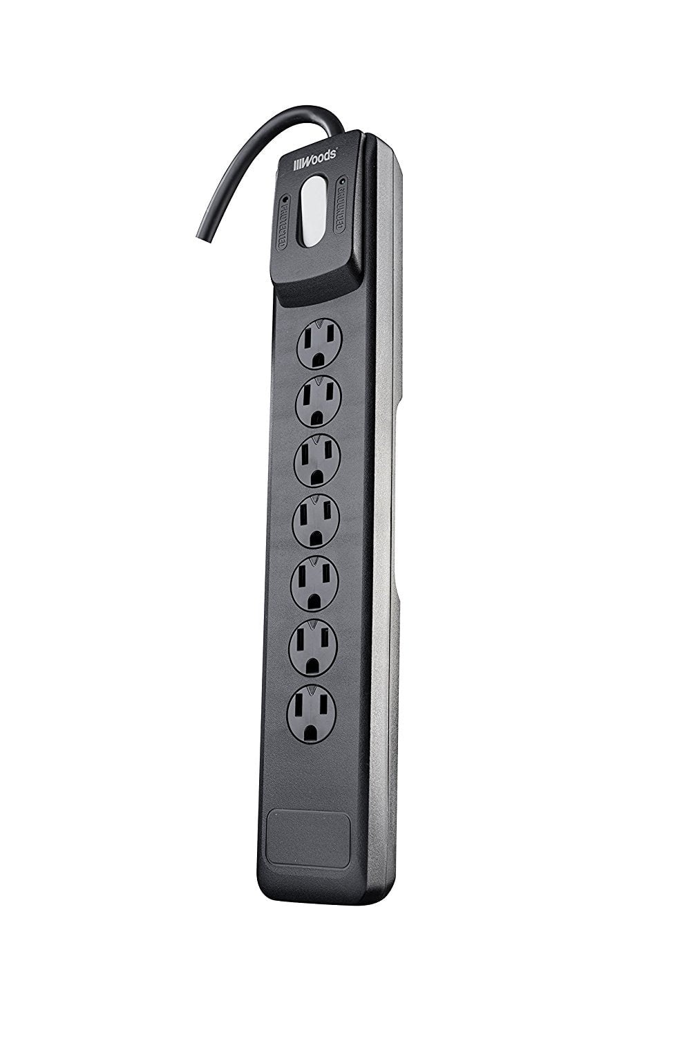 Woods 41496 7-Outlet Surge Protector with LED Indicator & 10' Cord ...