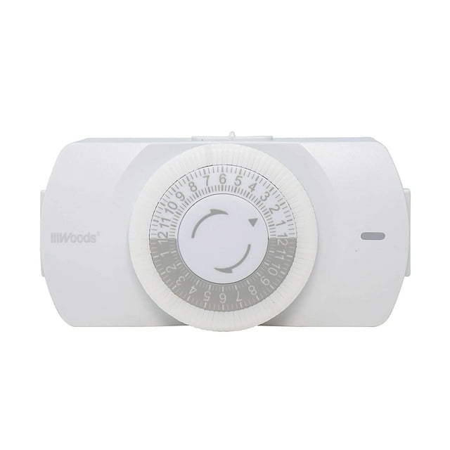 Woods 50104WD Indoor 24-Hour Heavy Duty Mechanical Timer with ...