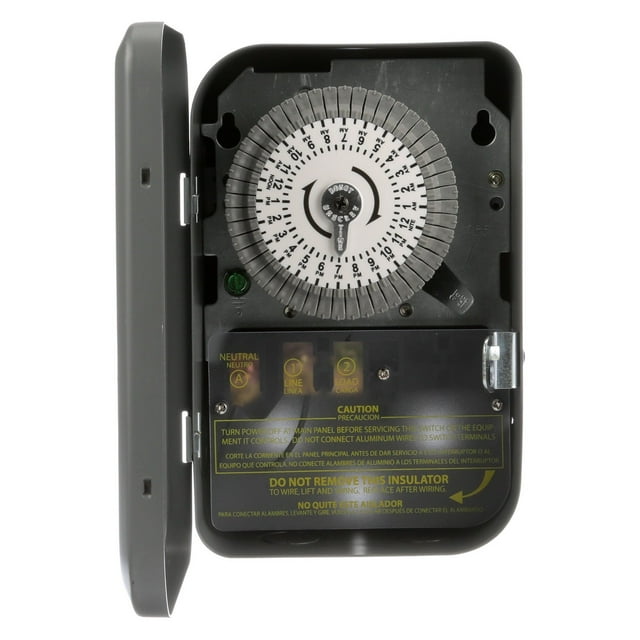 Woods 59101WD 120V 40A SPST Indoor 24-Hour Mechanical Time Switch Timer ...