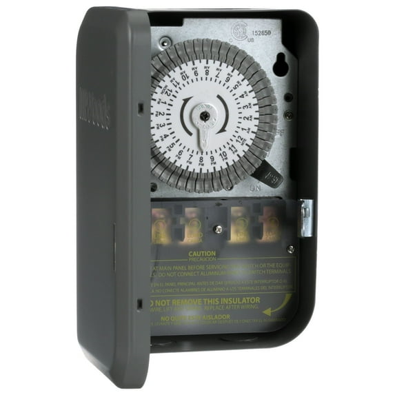 Woods 59104WD 208-277V 40A DPST Indoor 24-Hour Mechanical Time Switch ...