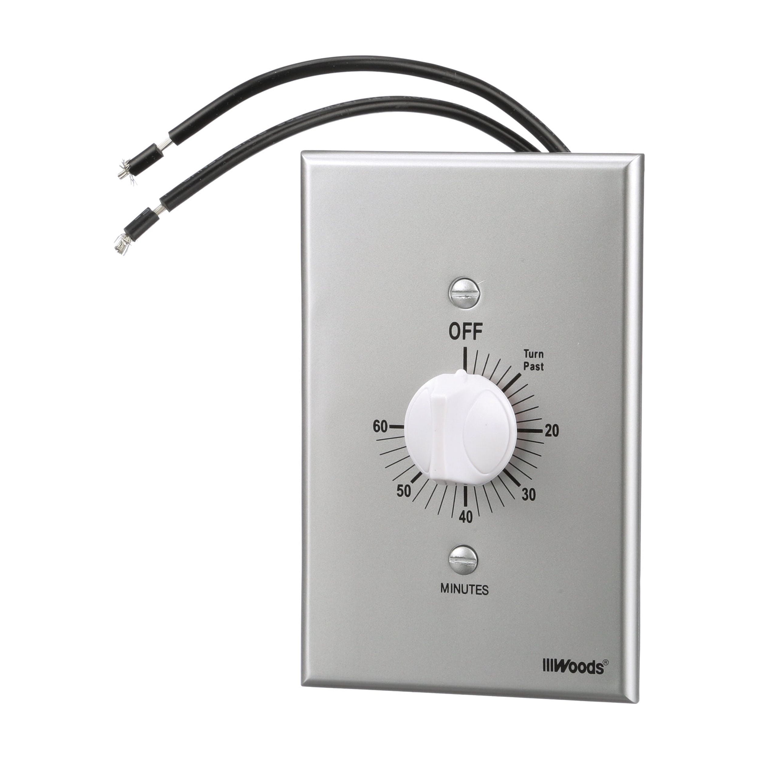 Woods 59719WD 60-Minute Spring Wound Timer with Gray Wall Plate ...