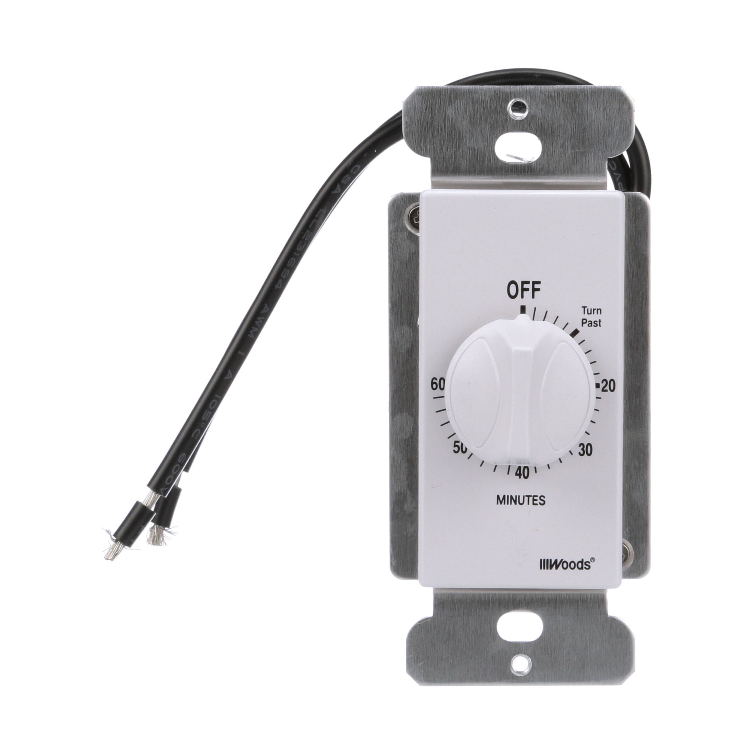 Woods 59723WD 60-Minute In-Wall Mechanical Spring Wound Timer with ...