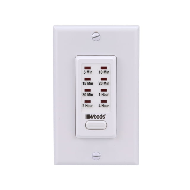 Woods 59724WD White In-Wall Hardwired 4-Hour Countdown Timer - Walmart ...