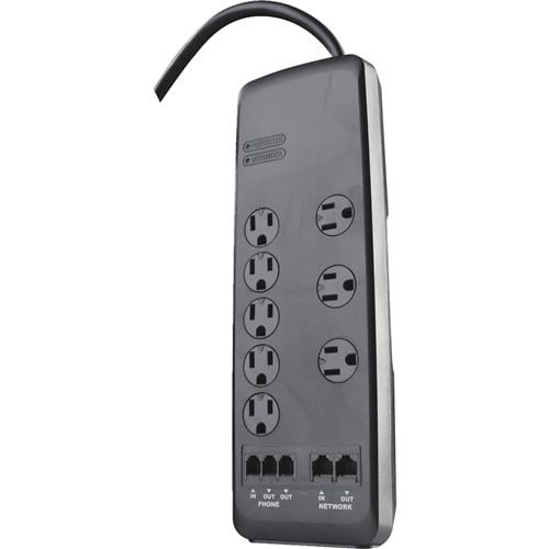 Woods 8-Outlet Surge Protector Strip BLK 8OTLT SRG, Each - Walmart.com