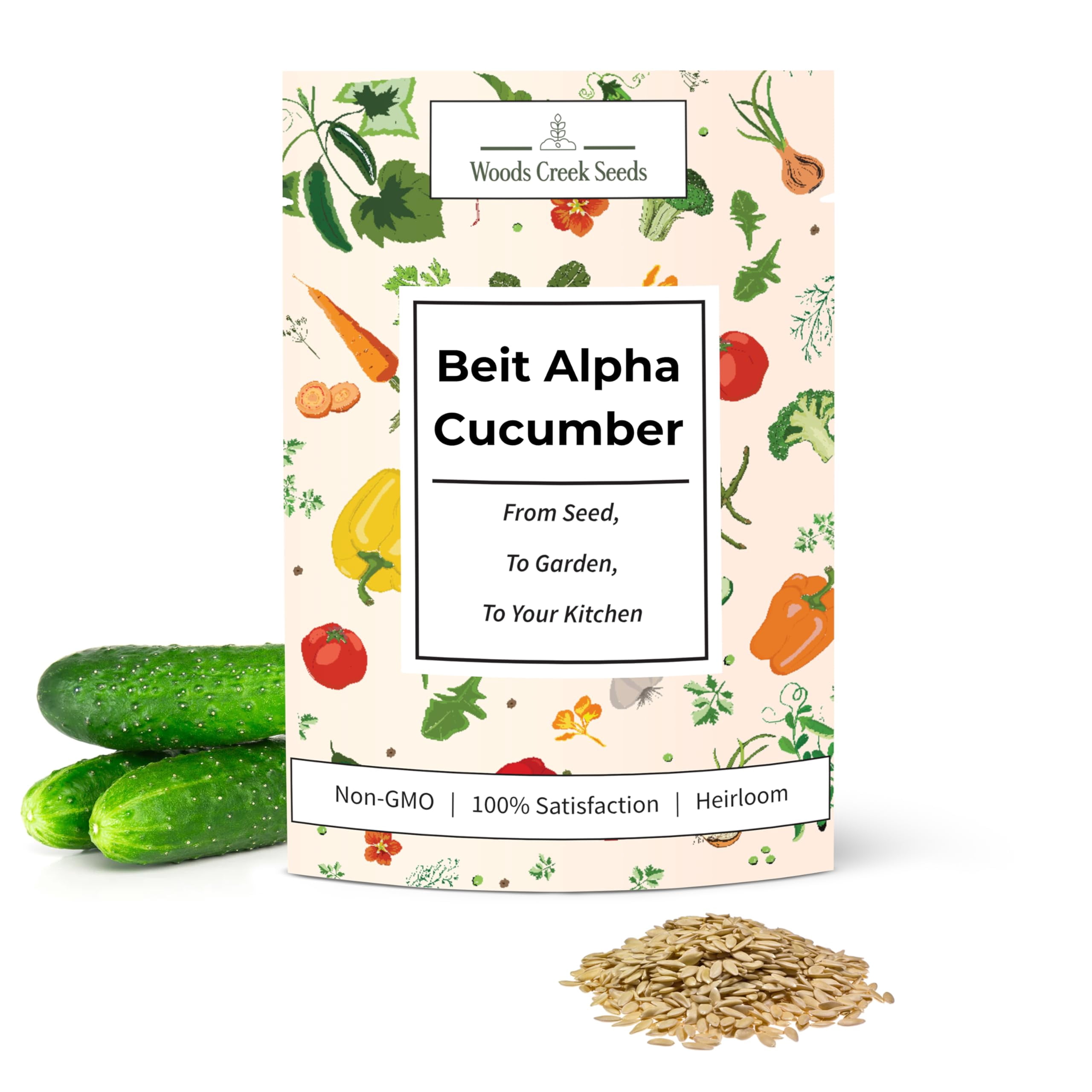 Woods Creek Seeds: Beit Alpha Cucumber AIS1 Seed CMR/MMR for Planting ...