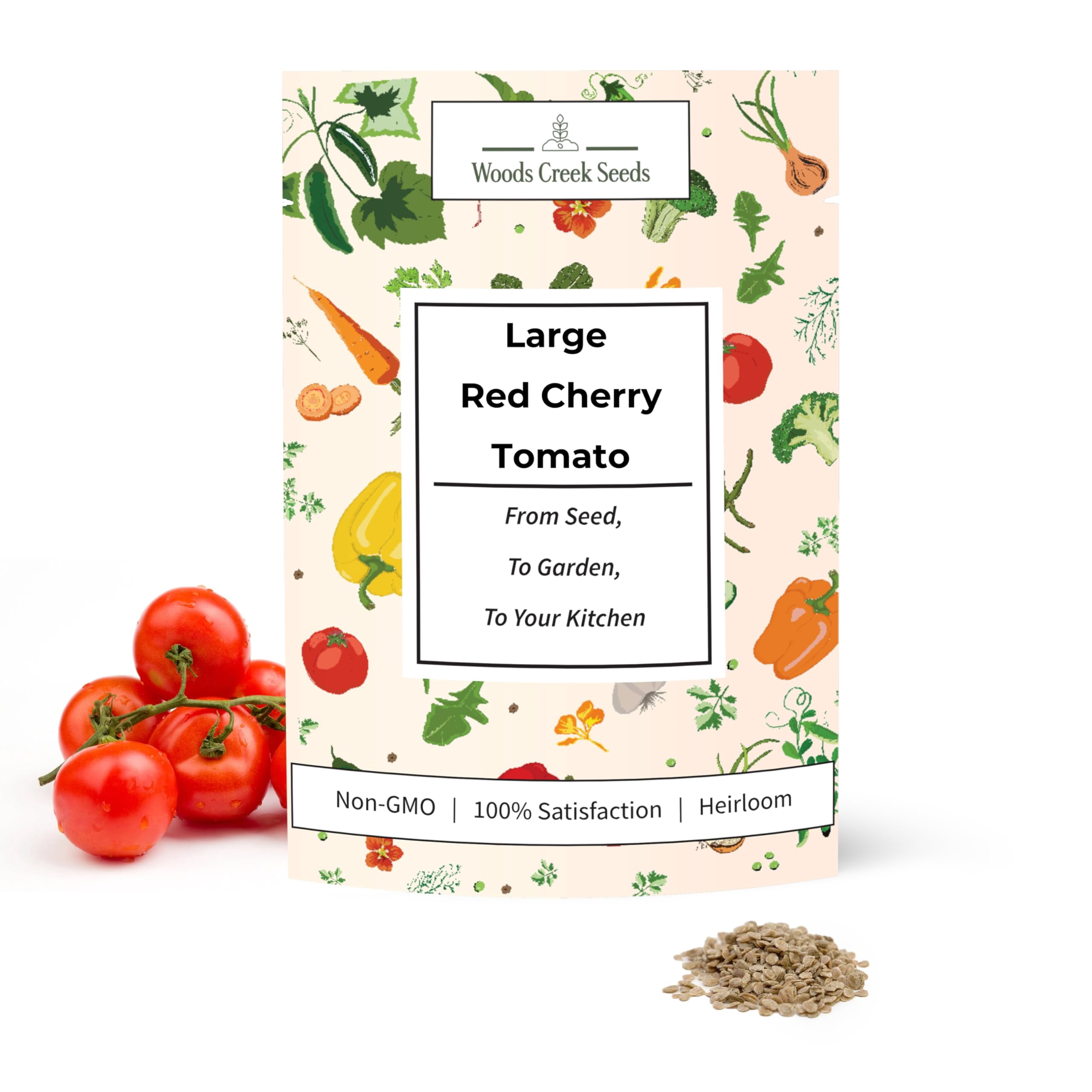 Woods Creek Seeds: FEV6 Large Red Cherry Tomato Seeds for Planting ...
