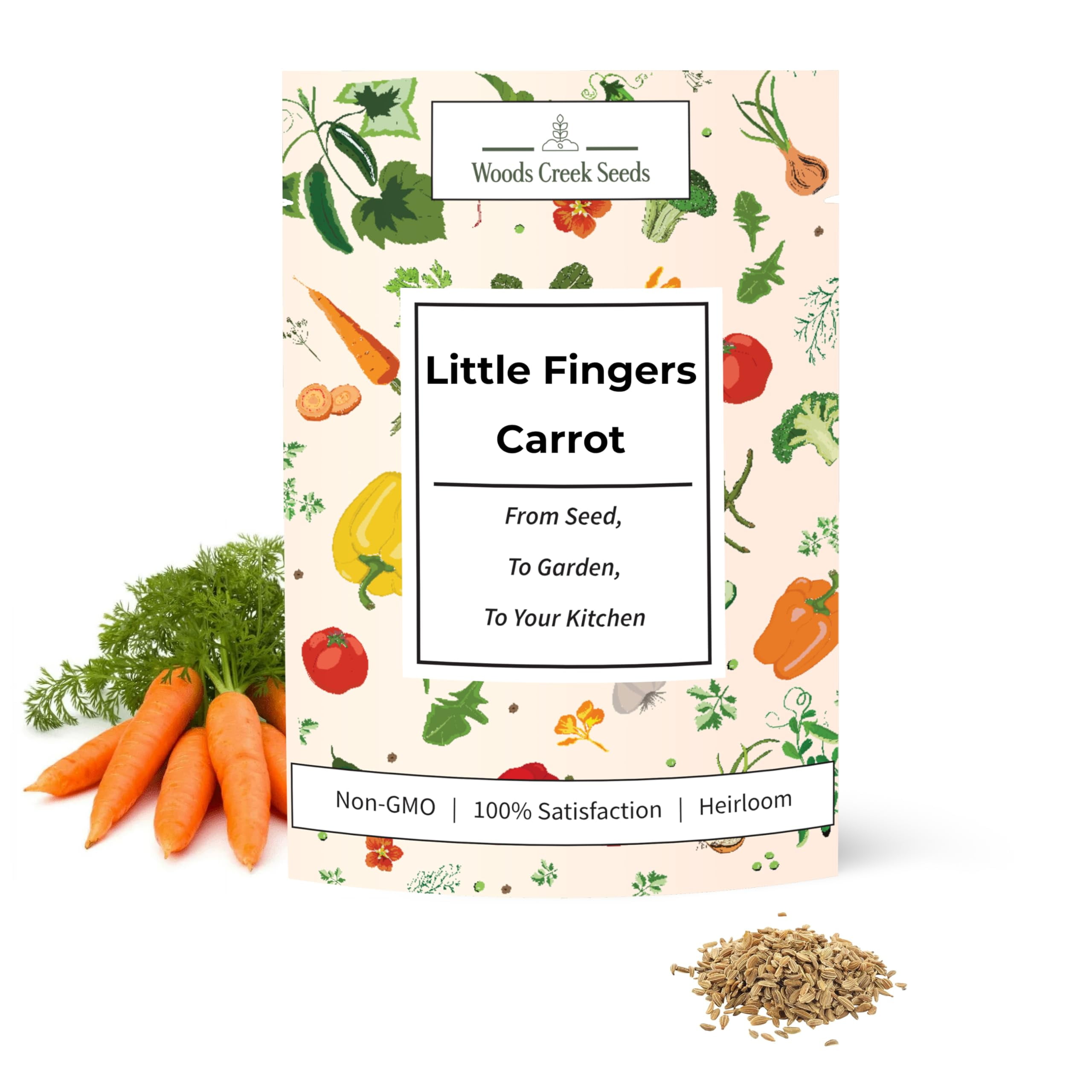 Woods Creek Seeds: Little Fingers Carrot AFN1Seeds for Over 2,800 ...