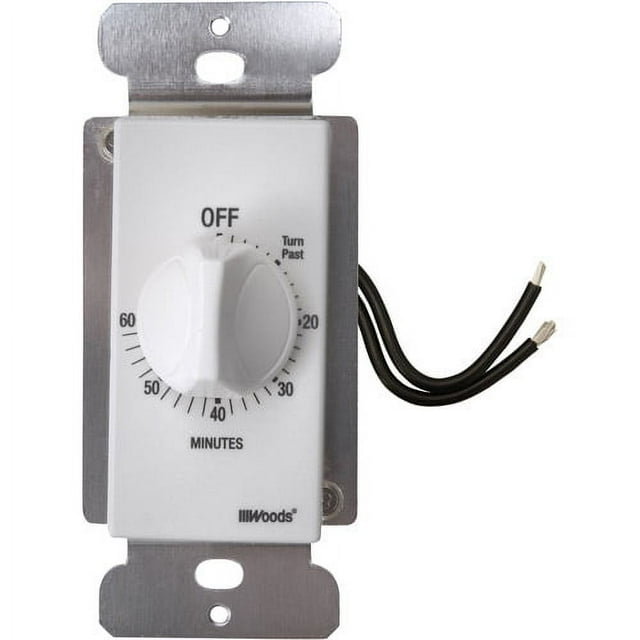 Woods In-Wall 60-Minute Spring Wound Countdown Timer, White - Walmart.com
