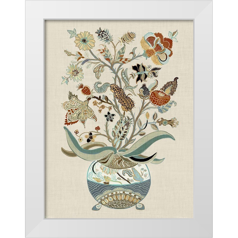 Woods, Maya 12x14 White Modern Wood Framed Museum Art Print Titled ...