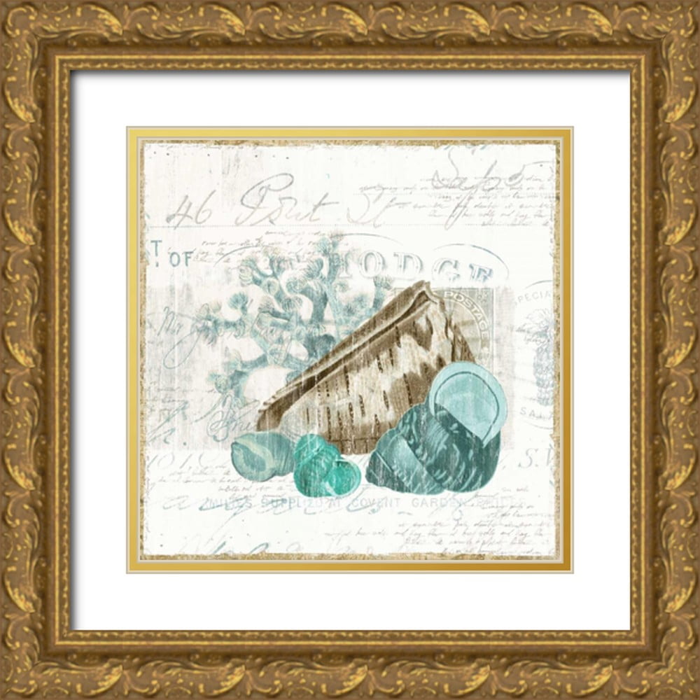 Woods, Maya 20x20 Gold Ornate Wood Framed with Double Matting Museum ...