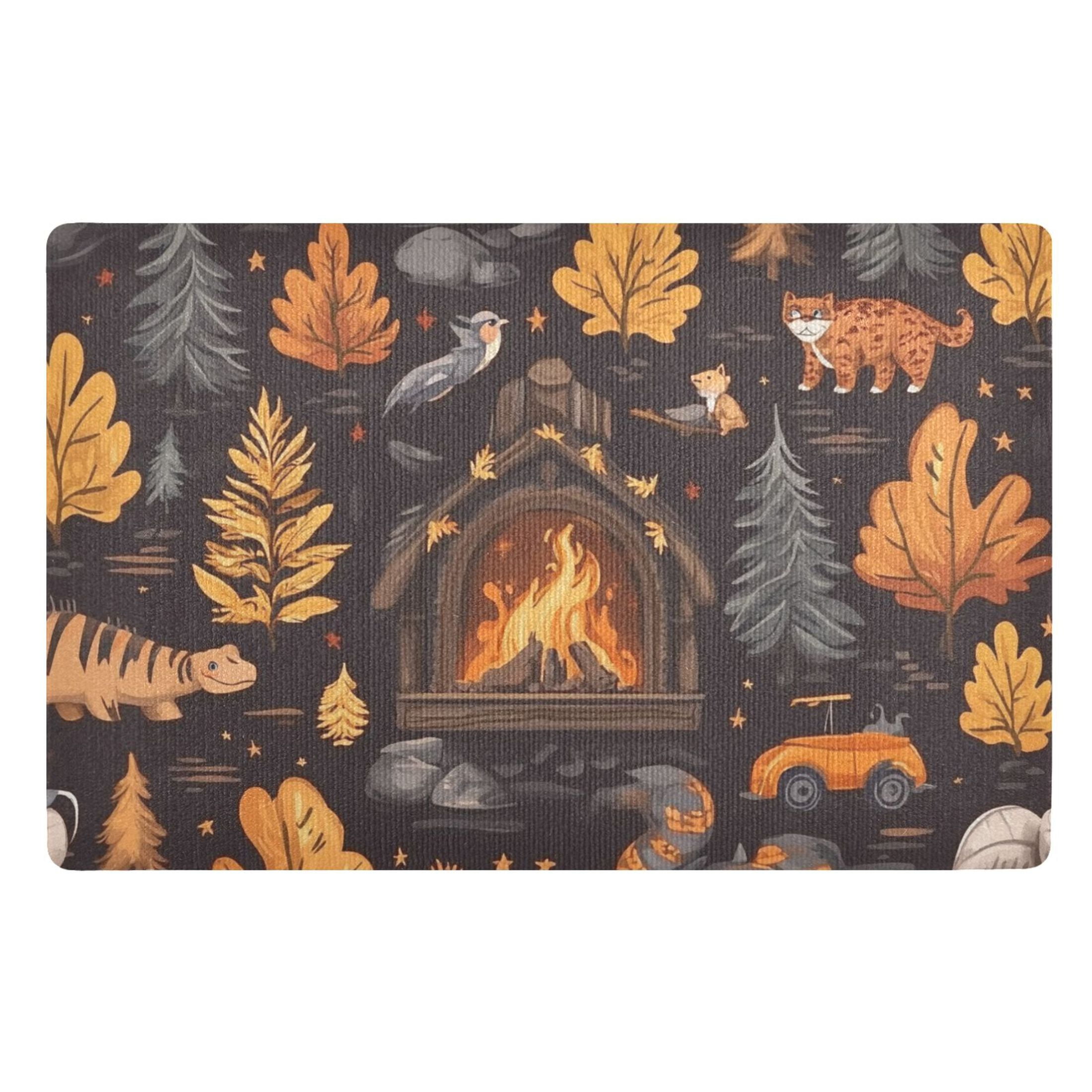Woods and Bonfires Cartoon Floor Door Mat Outdoor Indoor for Home ...