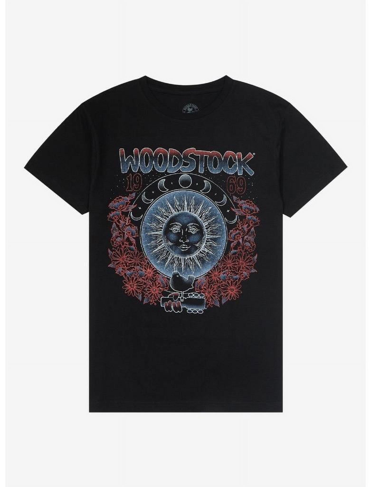 Woodstock 1969 Moon Phases Boyfriend Fit Girls T-Shirt Juniors XL Hot ...