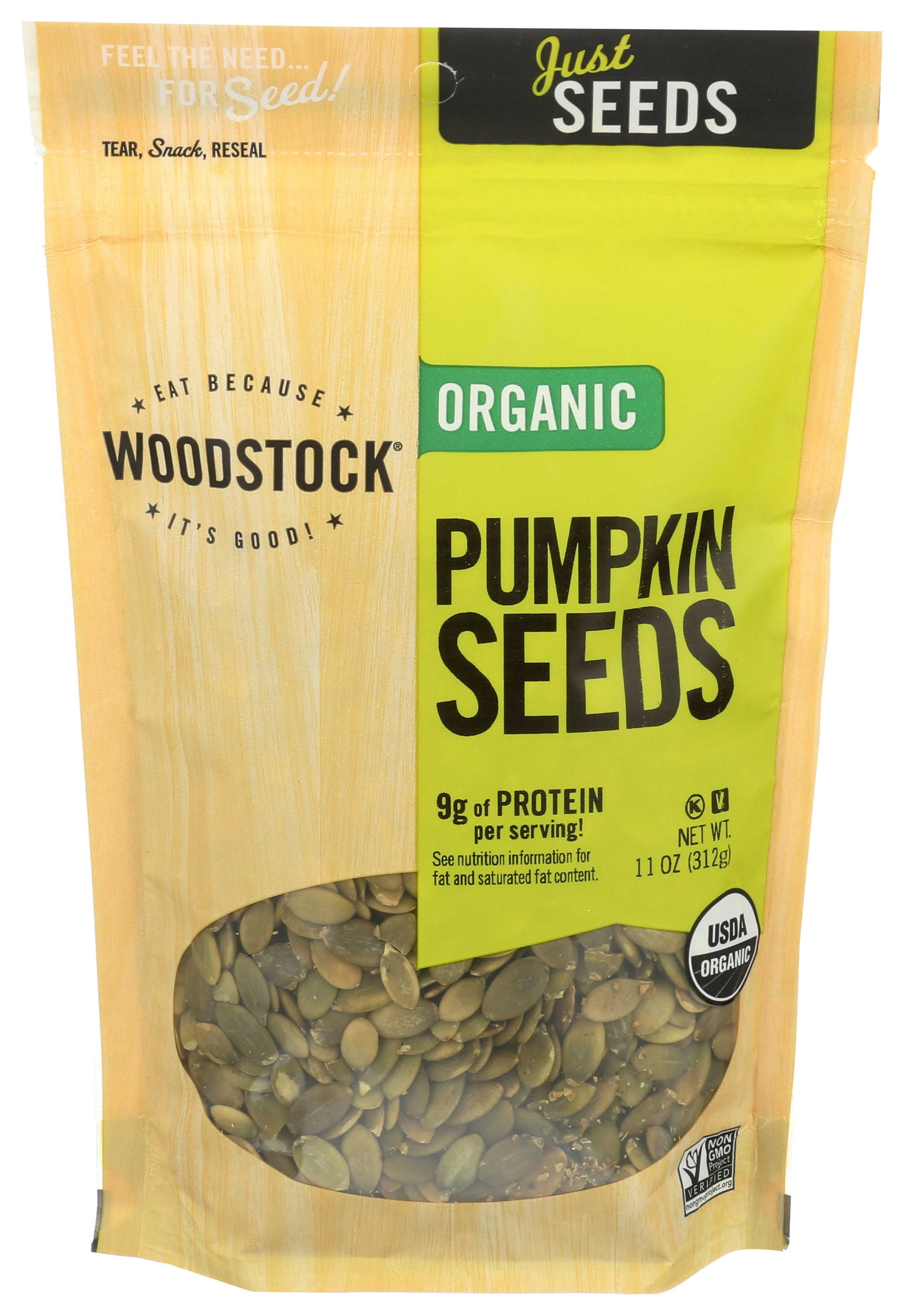 Woodstock Farms Organic Pepita Pumpkin Seed, 11 Ounce -- 8 per case ...