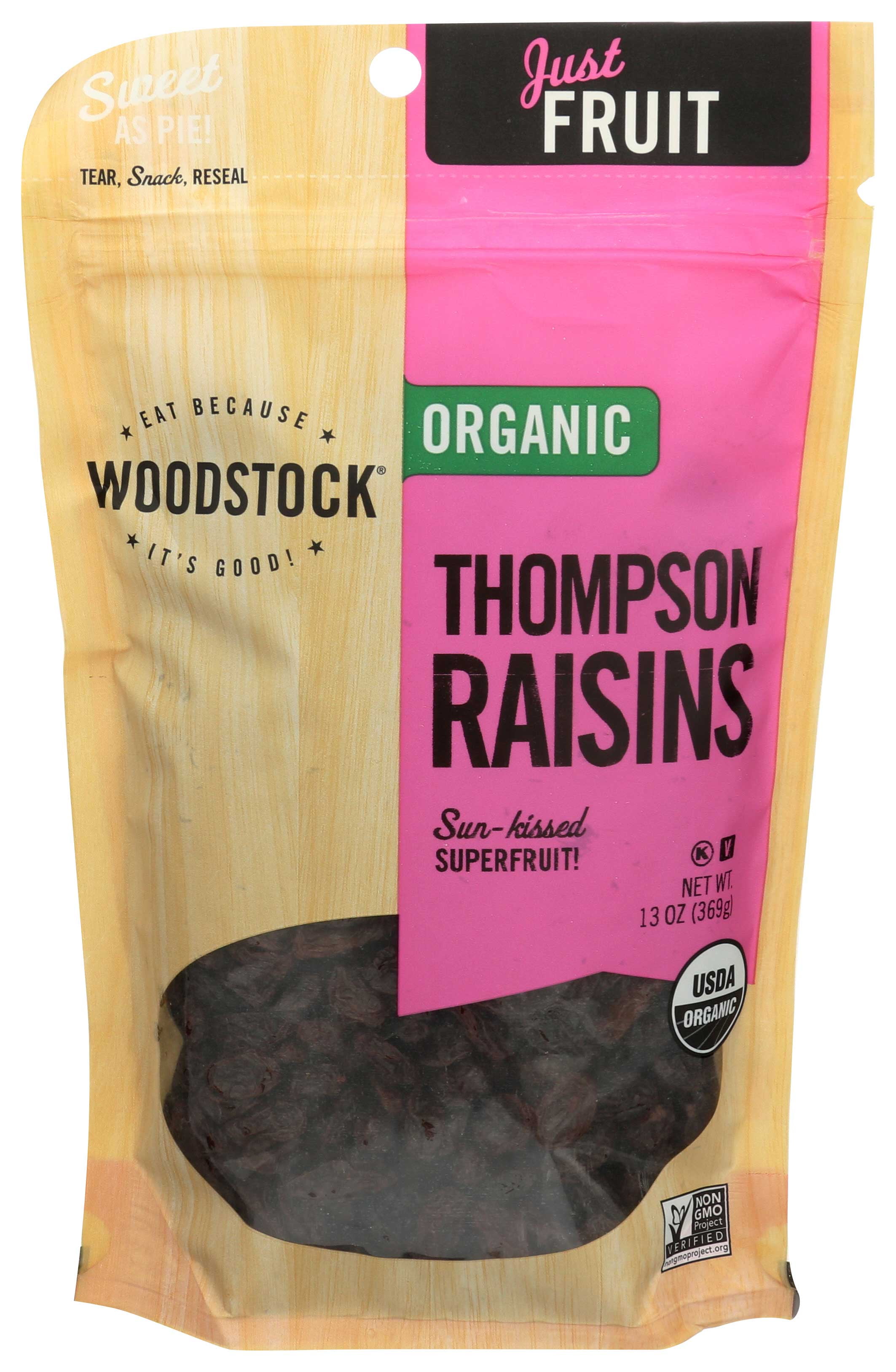 Woodstock Farms Organic Thompson Raisin, 13 Ounce -- 8 per case ...