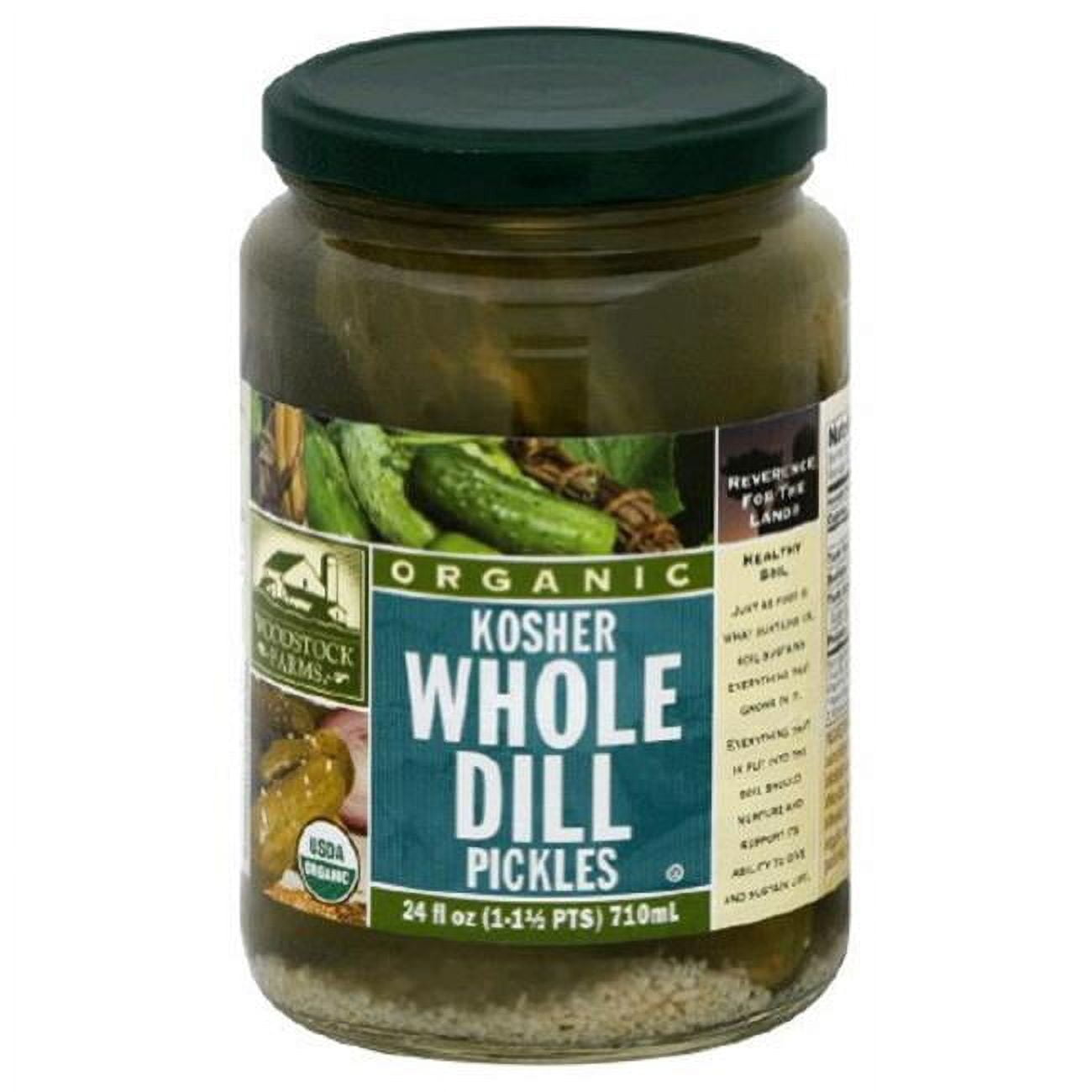 Woodstock Farms Organic Whole Kosher Dill Pickles - Walmart.com