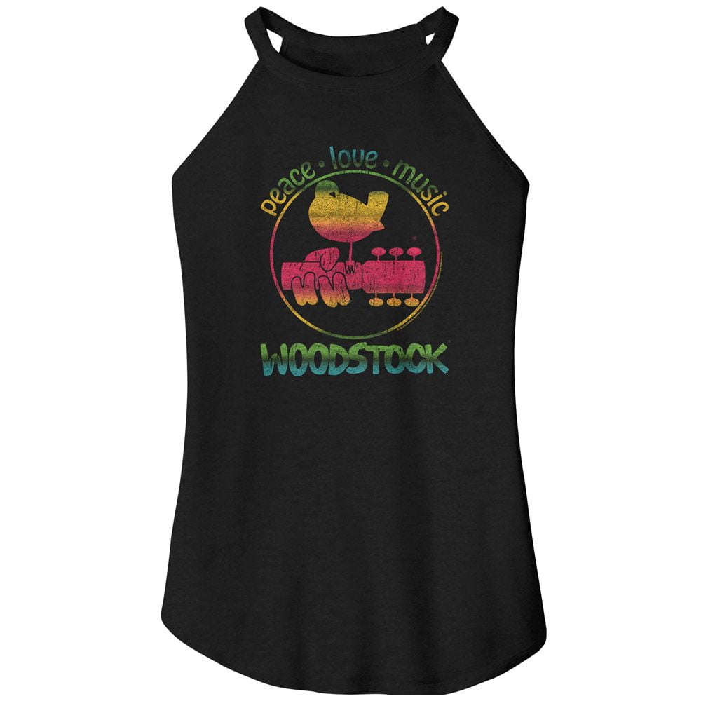 Woodstock Gradient Black Women's Sleeveless Rocker Tank Top - Walmart.com