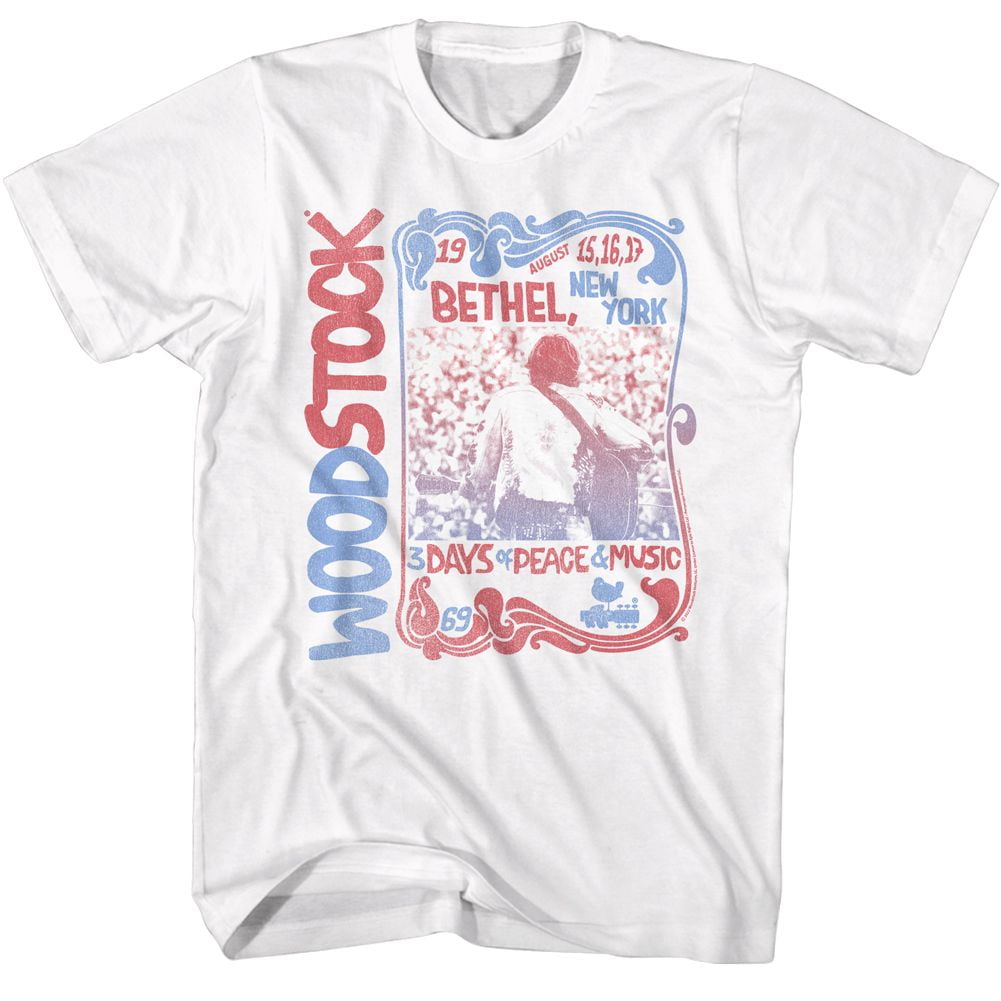 Woodstock Nouveau Border White T-Shirt - Walmart.com