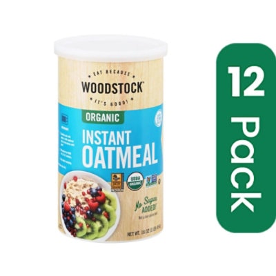 Woodstock Organic Instant Oatmeal 16 oz (Pack Of 12) - Walmart.com