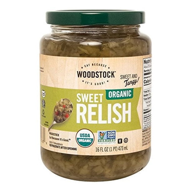 Woodstock Organic Sweet Relish -- 16 oz Pack of 3 - Walmart Business ...