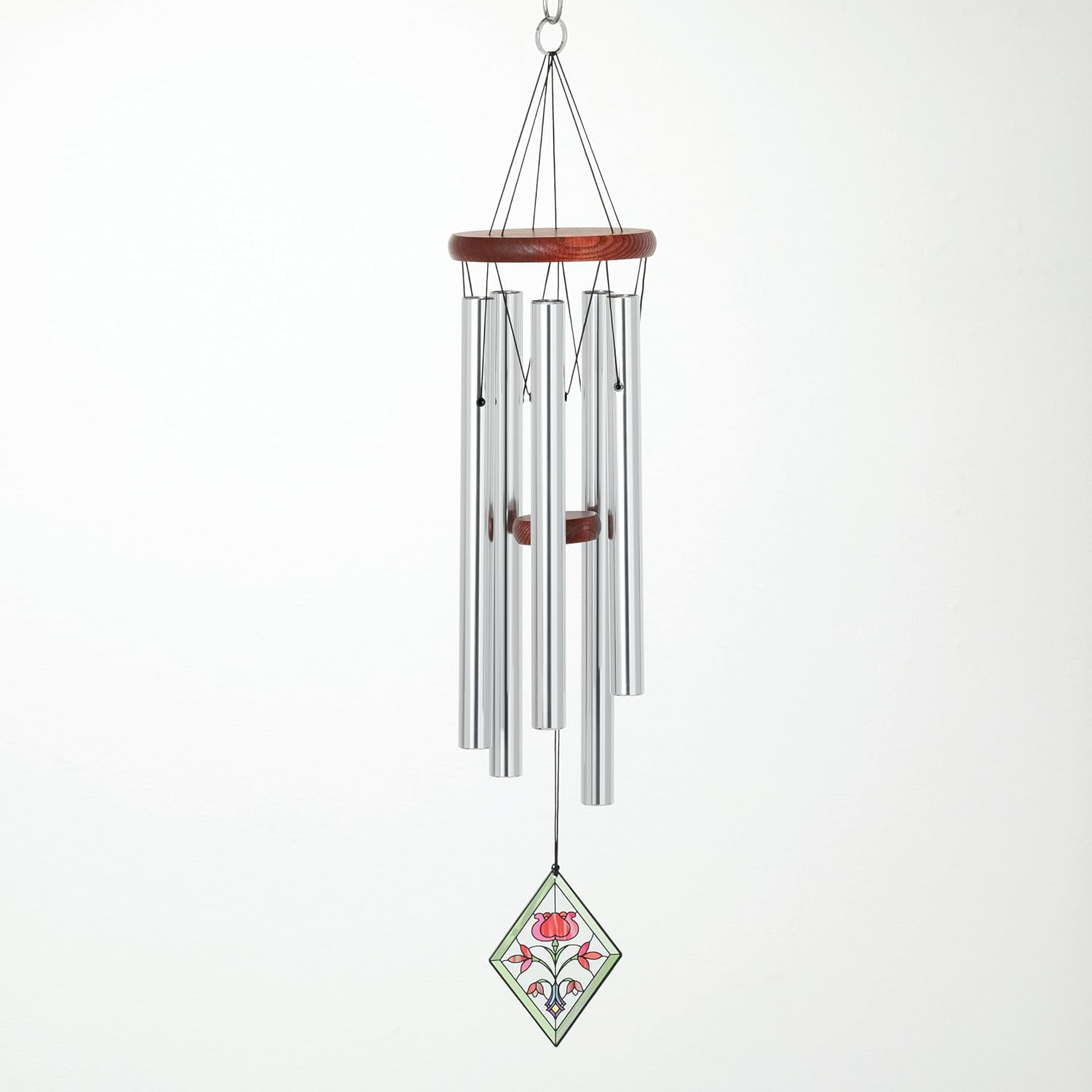 Woodstock Wind Chimes 26" Tulip Botanical Chime, Flower Stained-Glass ...
