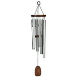 Woodstock Chimes 25'' Love Silver Wind Chime, Affirmation Chime, Silk ...