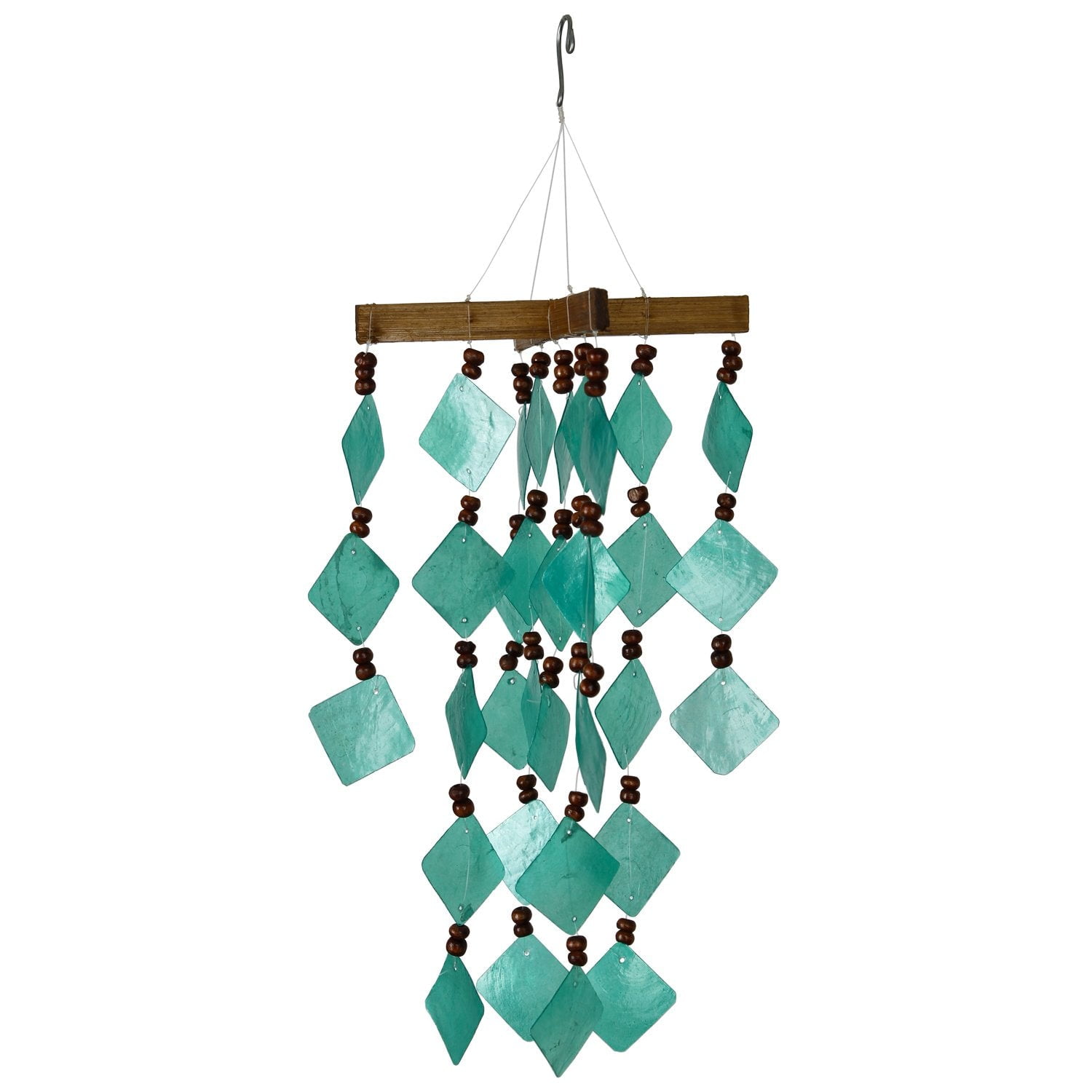 Woodstock Windchimes Diamond Capiz Green, Wind Chimes For Outside, Wind ...