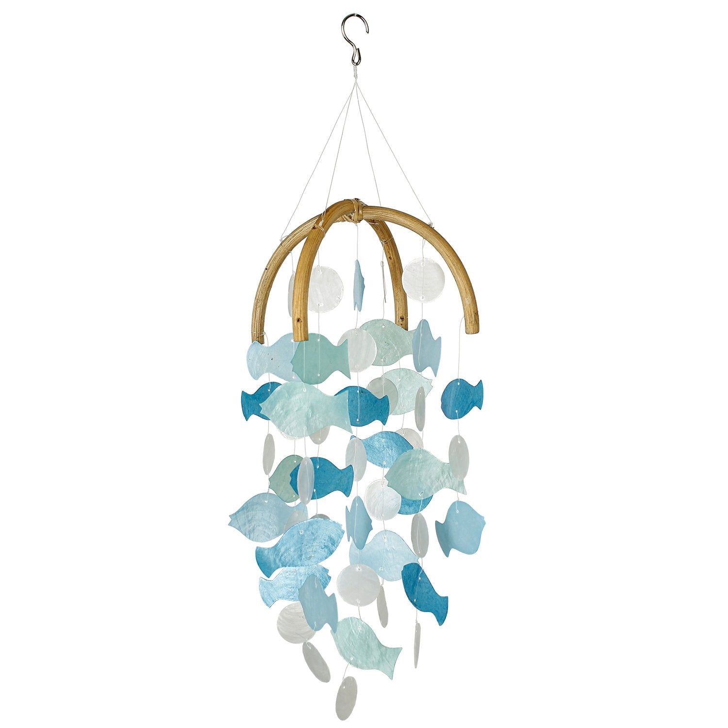 Woodstock Windchimes Fish Capiz Chime Round, Wind Chimes For Outside ...