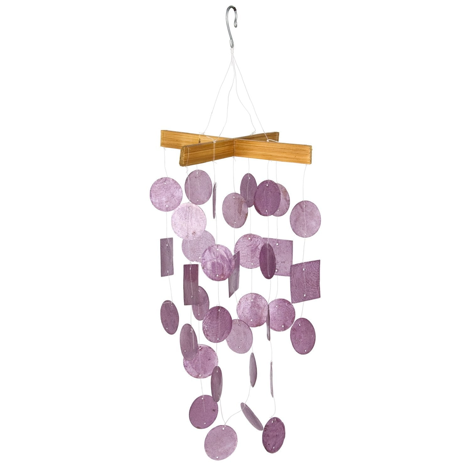 Woodstock Windchimes Mini Capiz Chime Raspberry, Wind Chimes For ...
