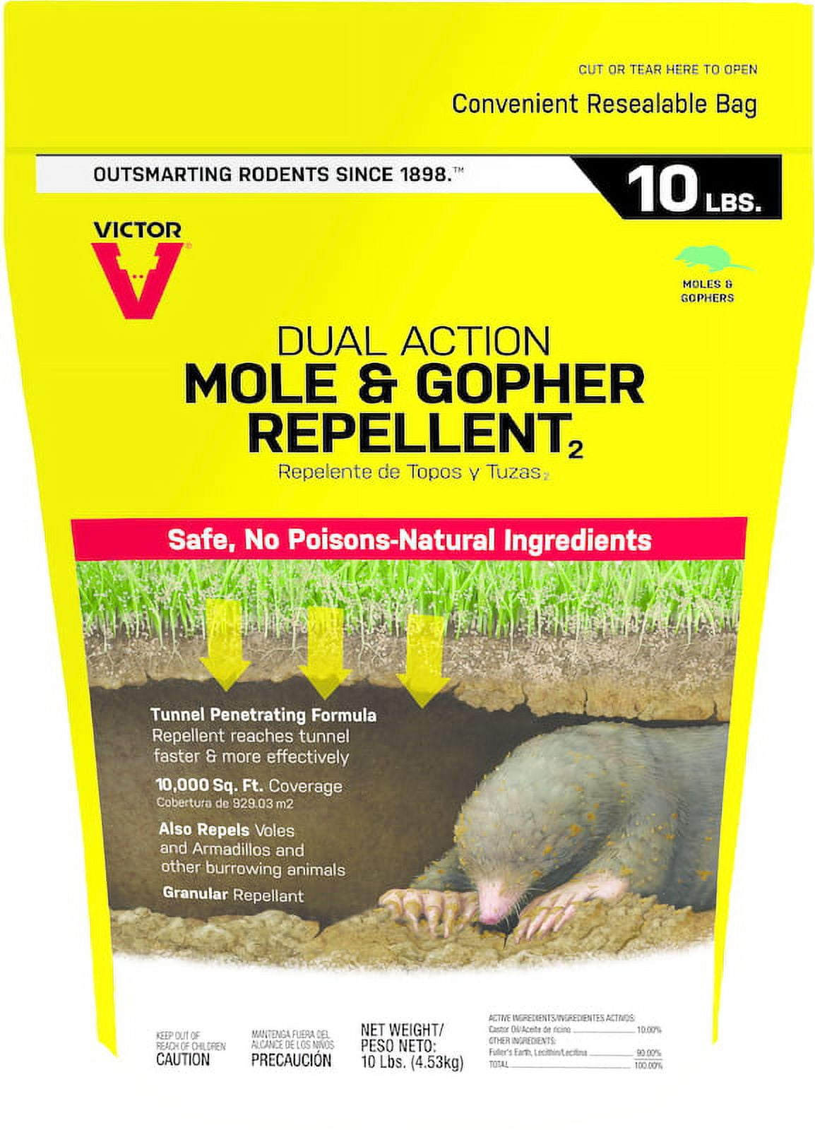 Woodstream Victor 10 lb Mole & Gopher Granular Repellent Effective for ...