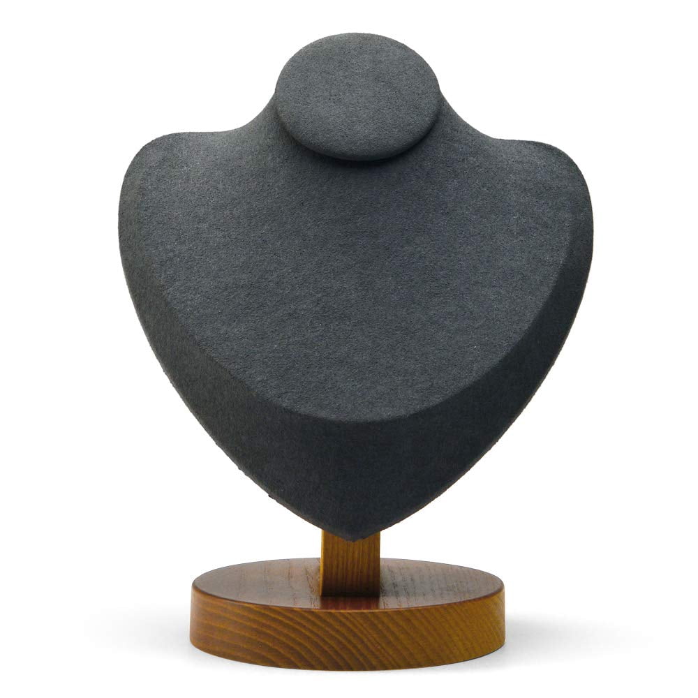 Woodten Jewelry Display Bust Solid Wood Necklace Stand for Show Jewelry ...