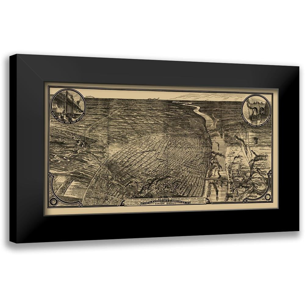 Woodward 24x14 Black Modern Framed Museum Art Print Titled - St Louis ...