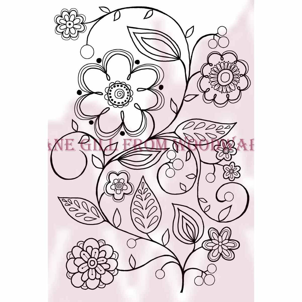 Woodware Clear Stamps 3.5"X5.5"-Floral Vine, Pk 1, Woodware Craft ...