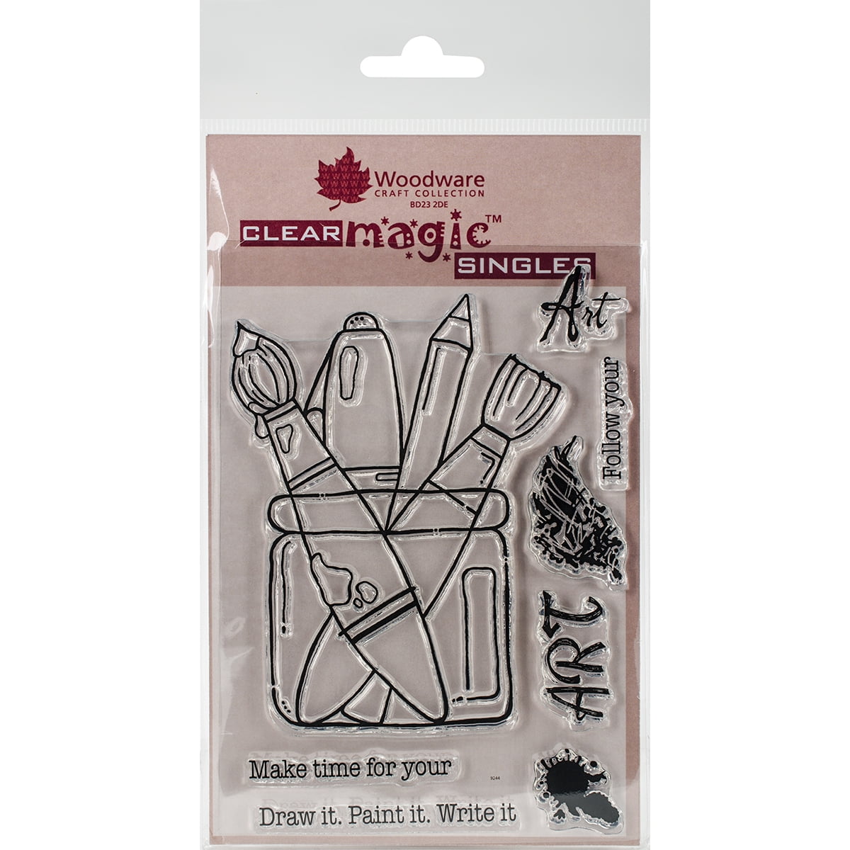 Woodware Clear Stamps 3.5"X5.5"-Follow Your Art, Pk 1, Woodware Craft ...