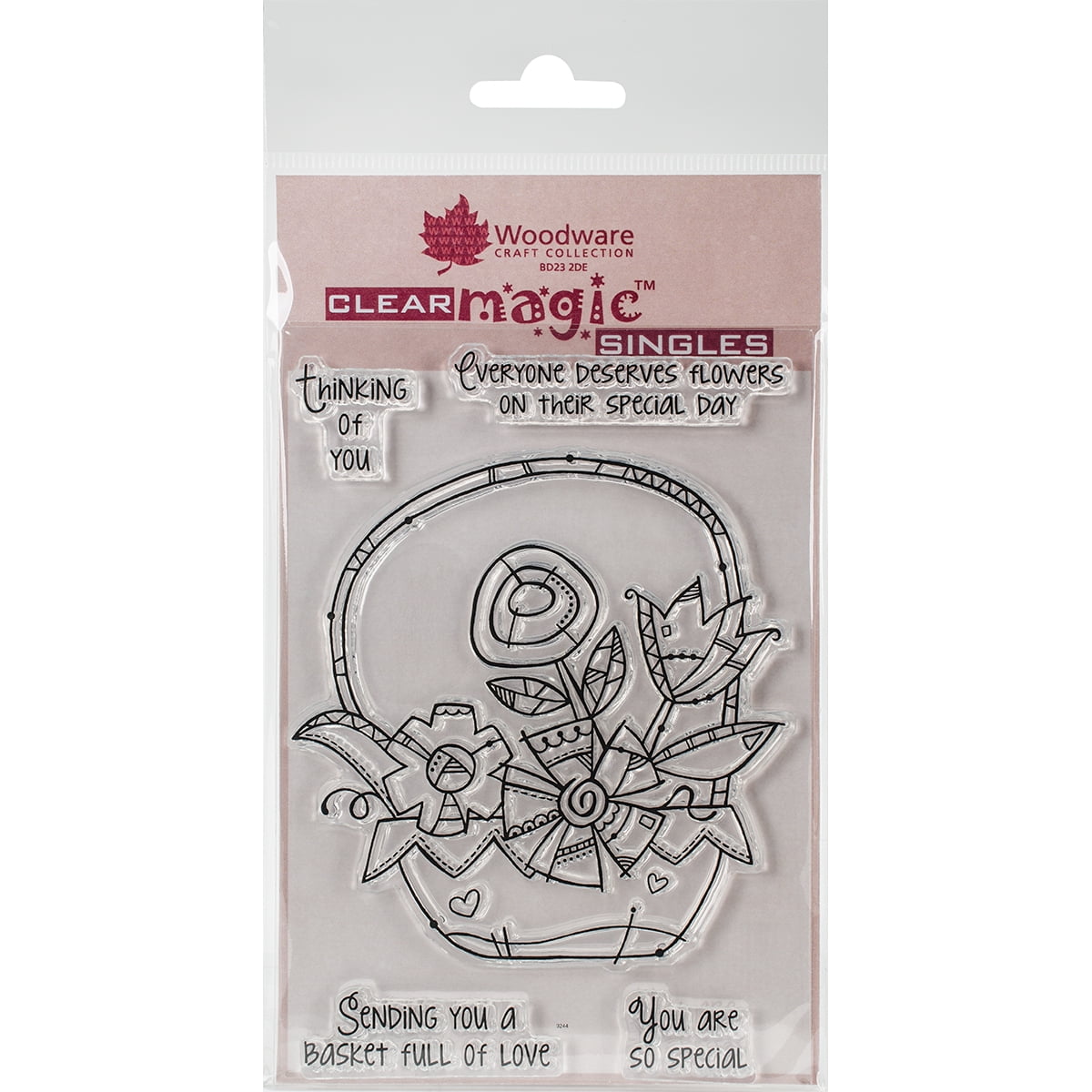 Woodware Clear Stamps 3.5"X5.5"-Doodle Flower Arrangement, Pk 1 ...