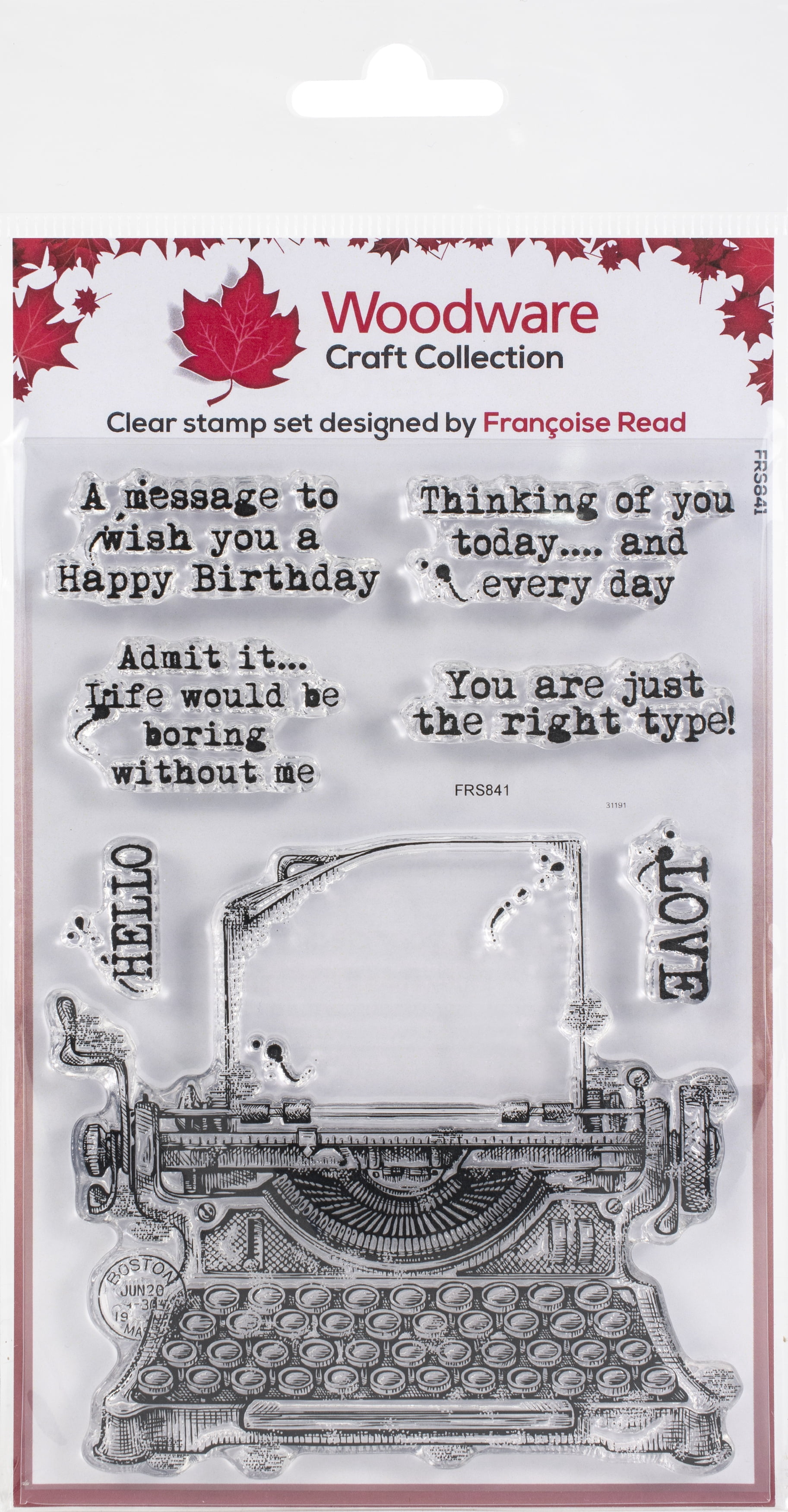 Woodware Clear Stamps 4"X6"-Vintage Typewriter - Walmart.com