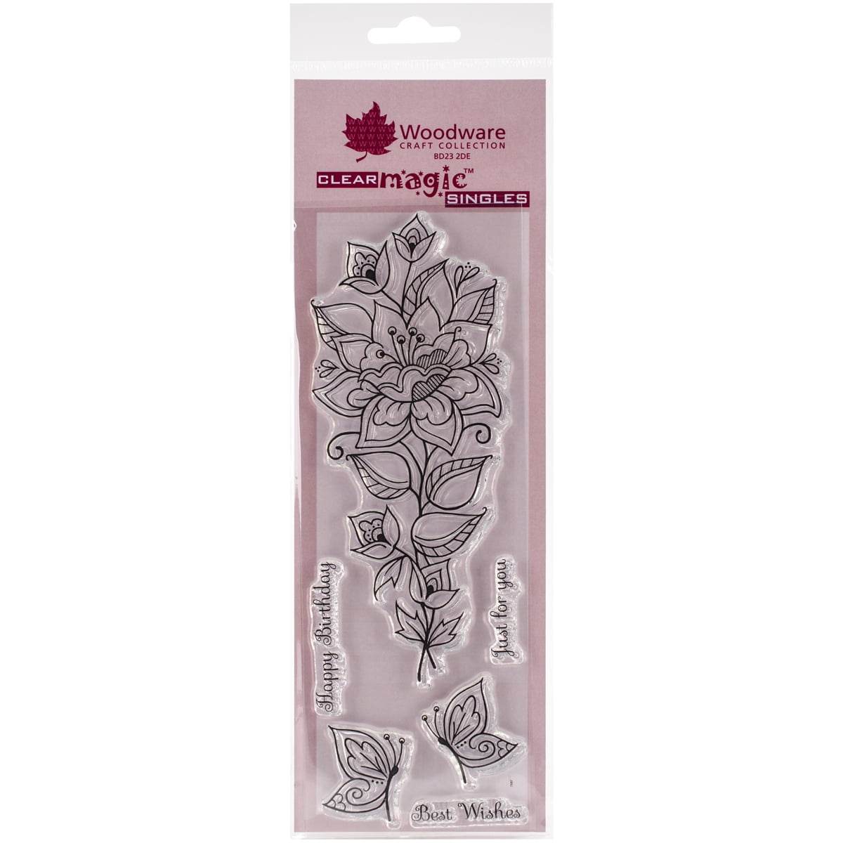 Woodware Clear Stamps 8"X3"-Persian Flower, Pk 1, Woodware Craft ...