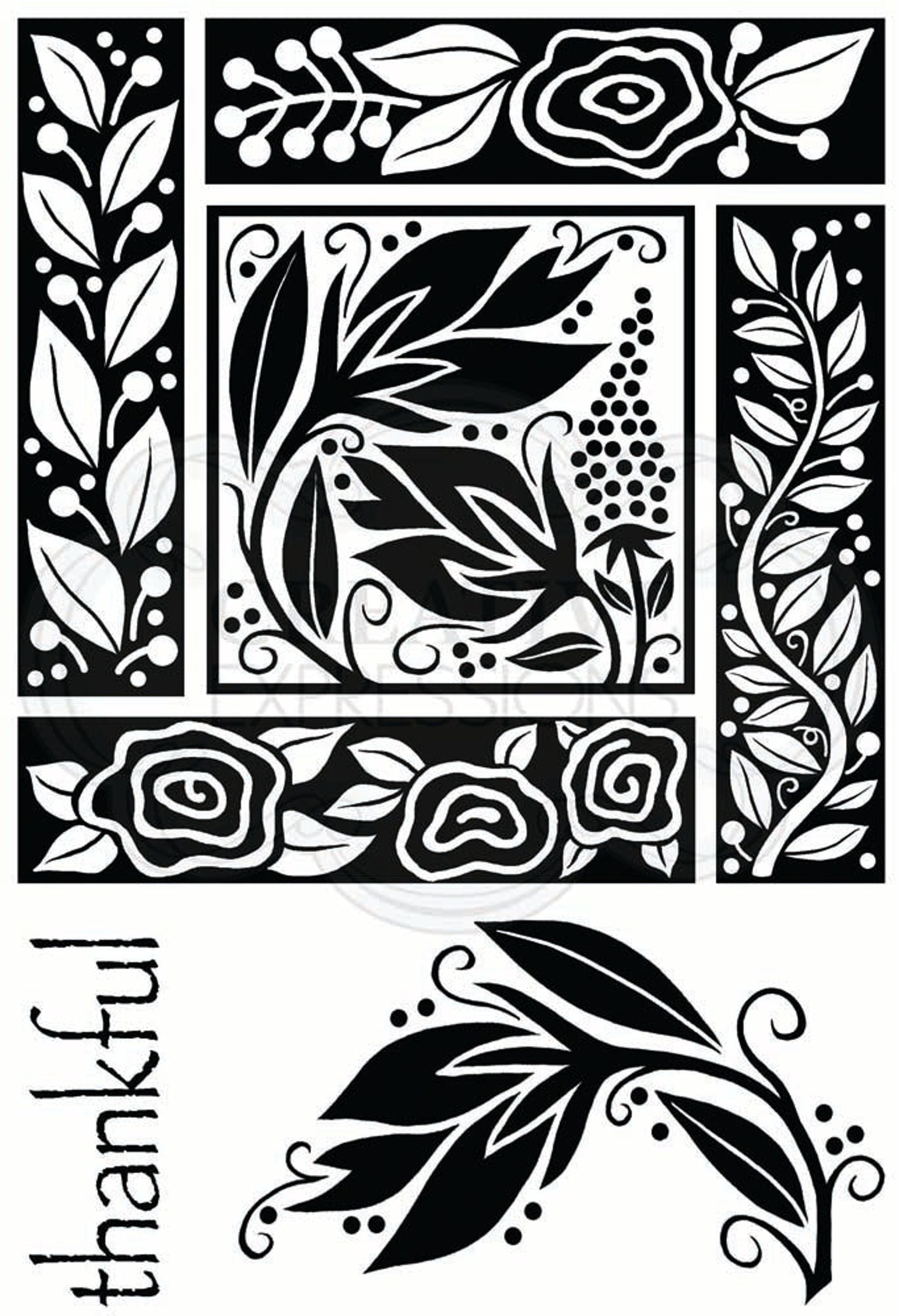 Woodware Craft Collection Woodware Clear Singles Floral Block 4 in x 6 ...