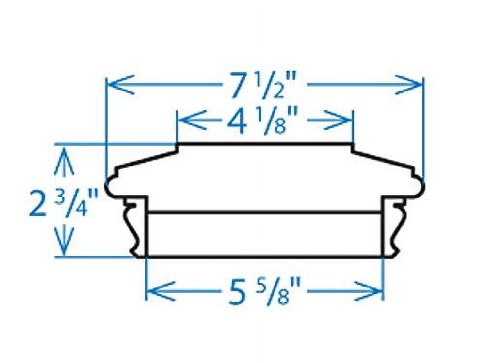 Woodway Flat Top Post Cap, fits 5.5" Post, in Premium Cedar, 1 PC ...