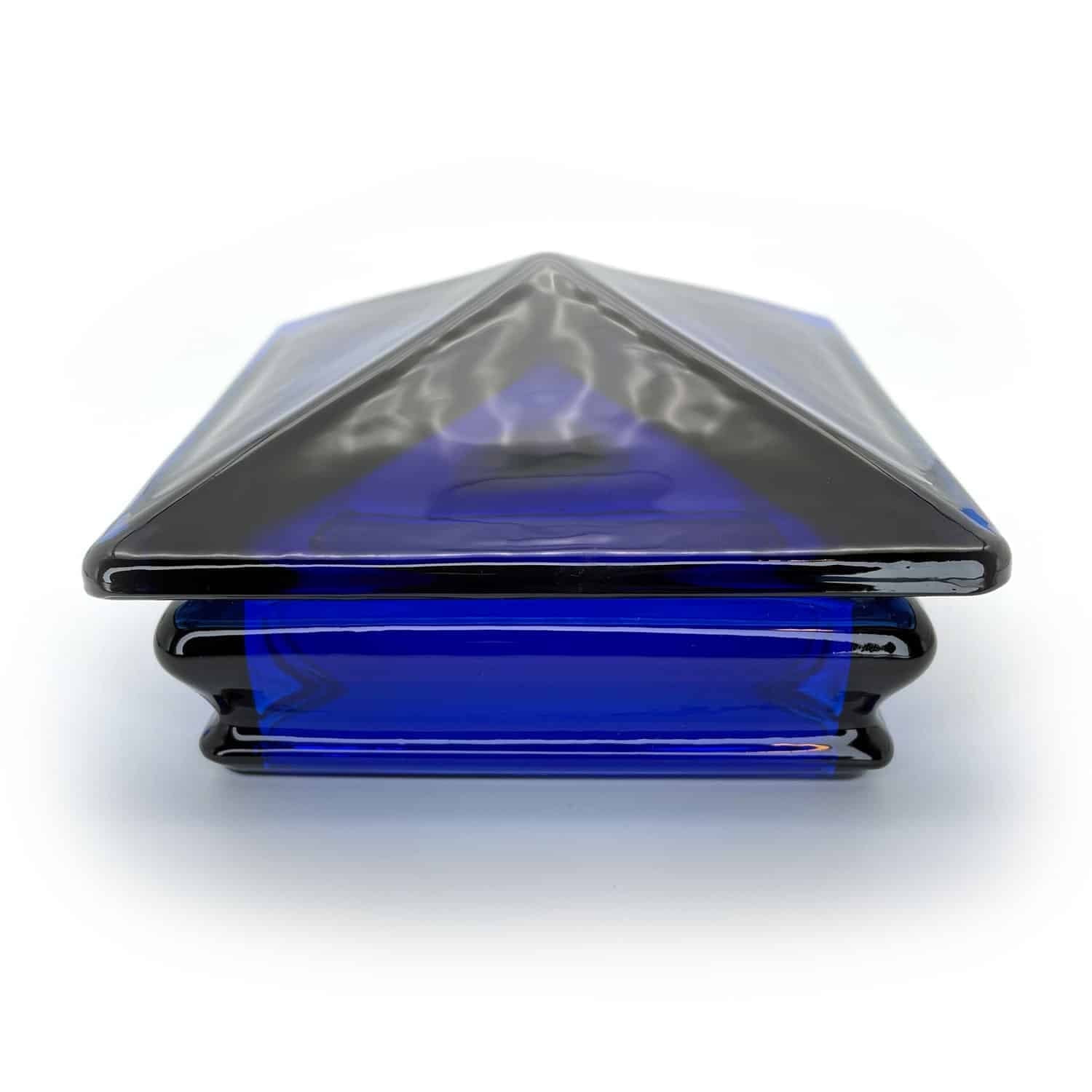 Woodway Slip Over Pyramid Glass Post Cap in Cobalt Blue. Fits 6x6 Post ...