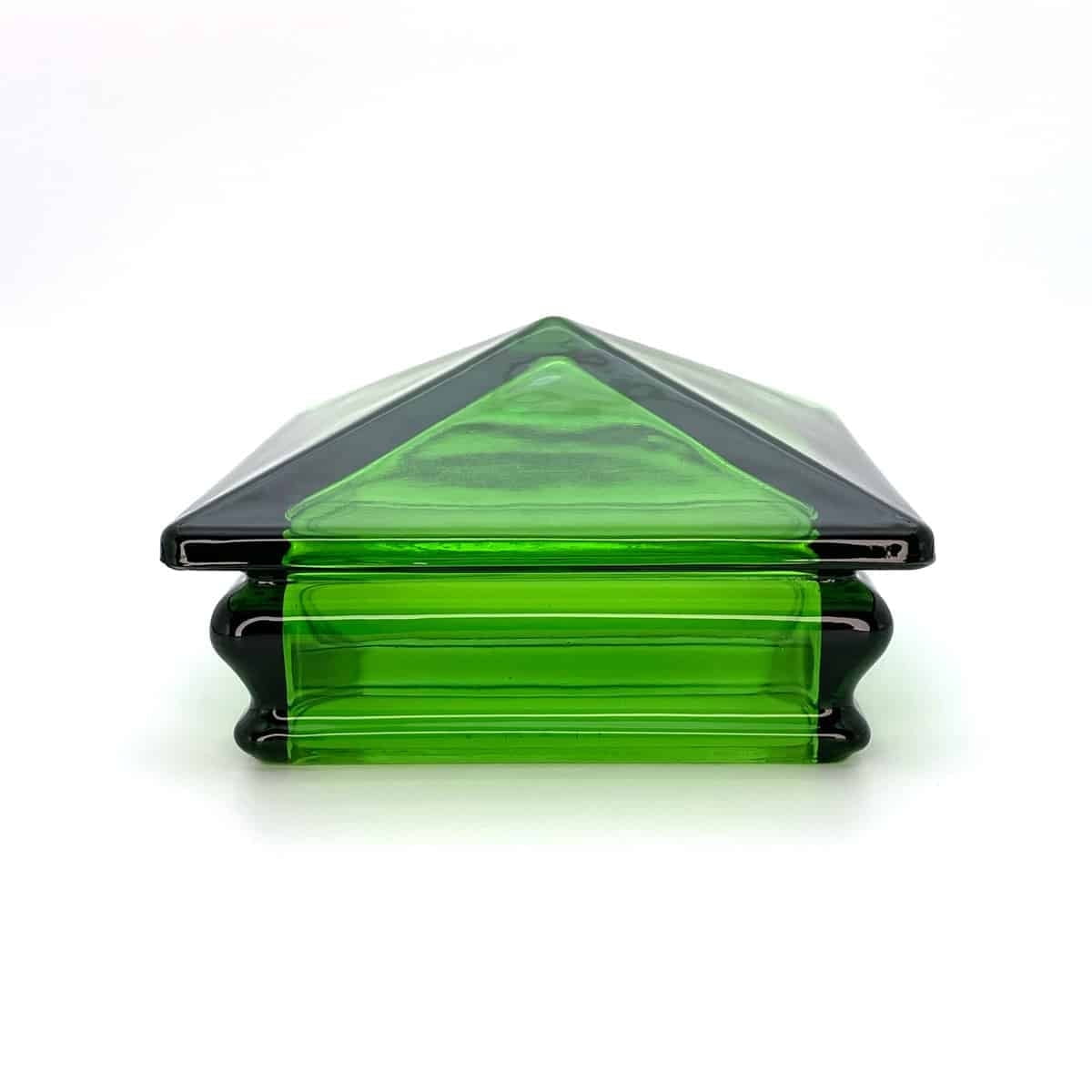 Woodway Slip Over Pyramid Glass Post Cap in Forest Green. Fits 6x6 Post ...