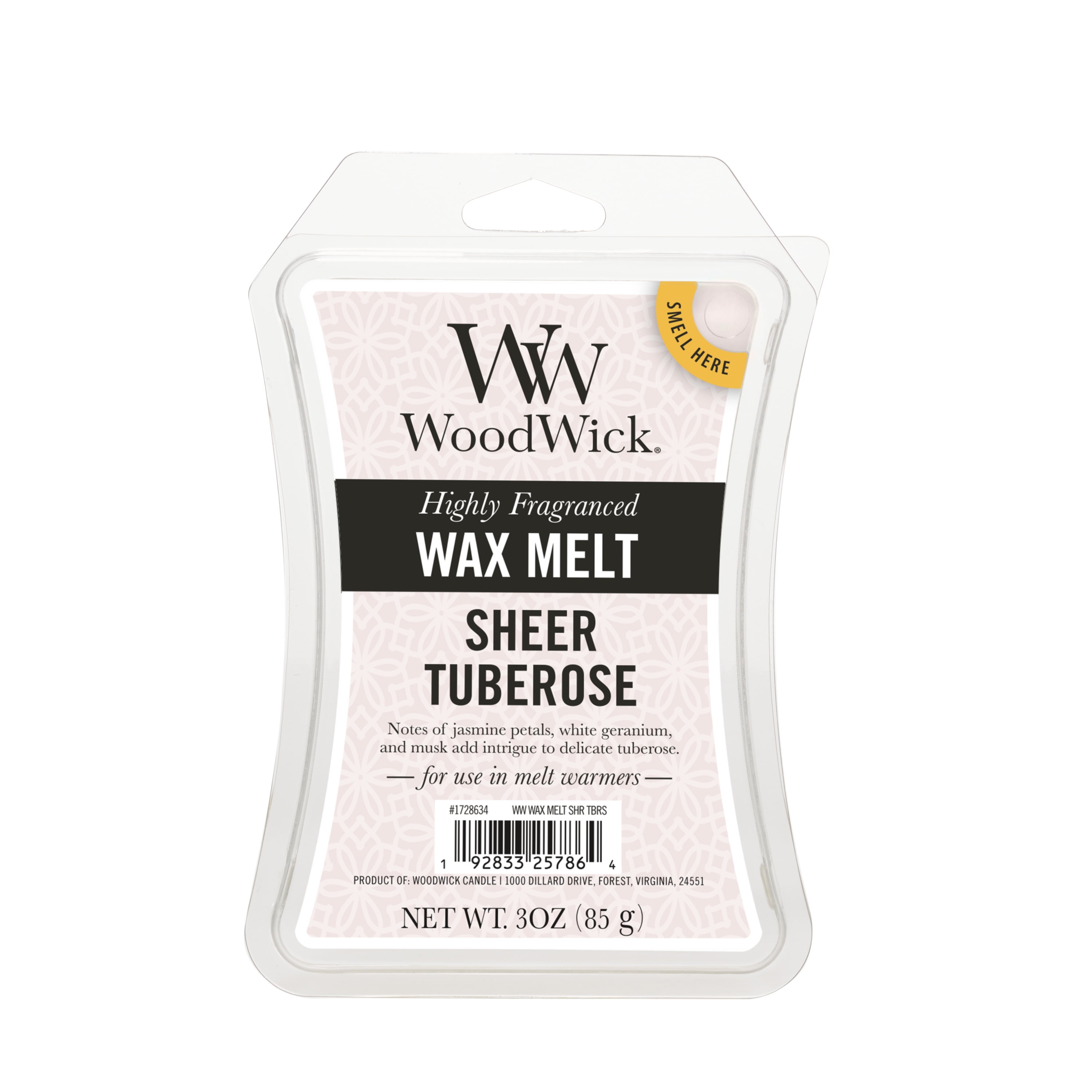 Woodwick Wax Melts, Candle Sheer Tuberose, 1 Pack of 6, 3 oz - Walmart.com