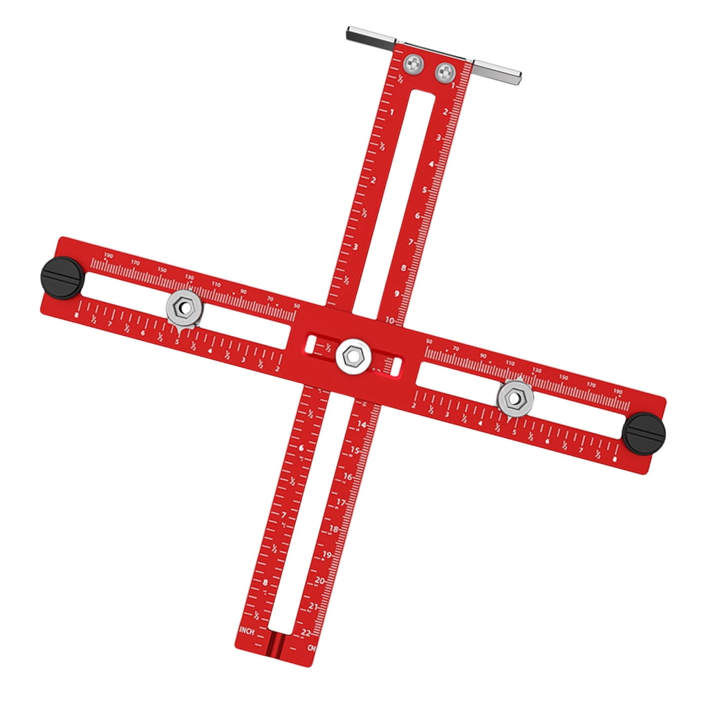 Woodwork Drill Locators Tool, Adjustable Positioning Ruler for Cabinet ...