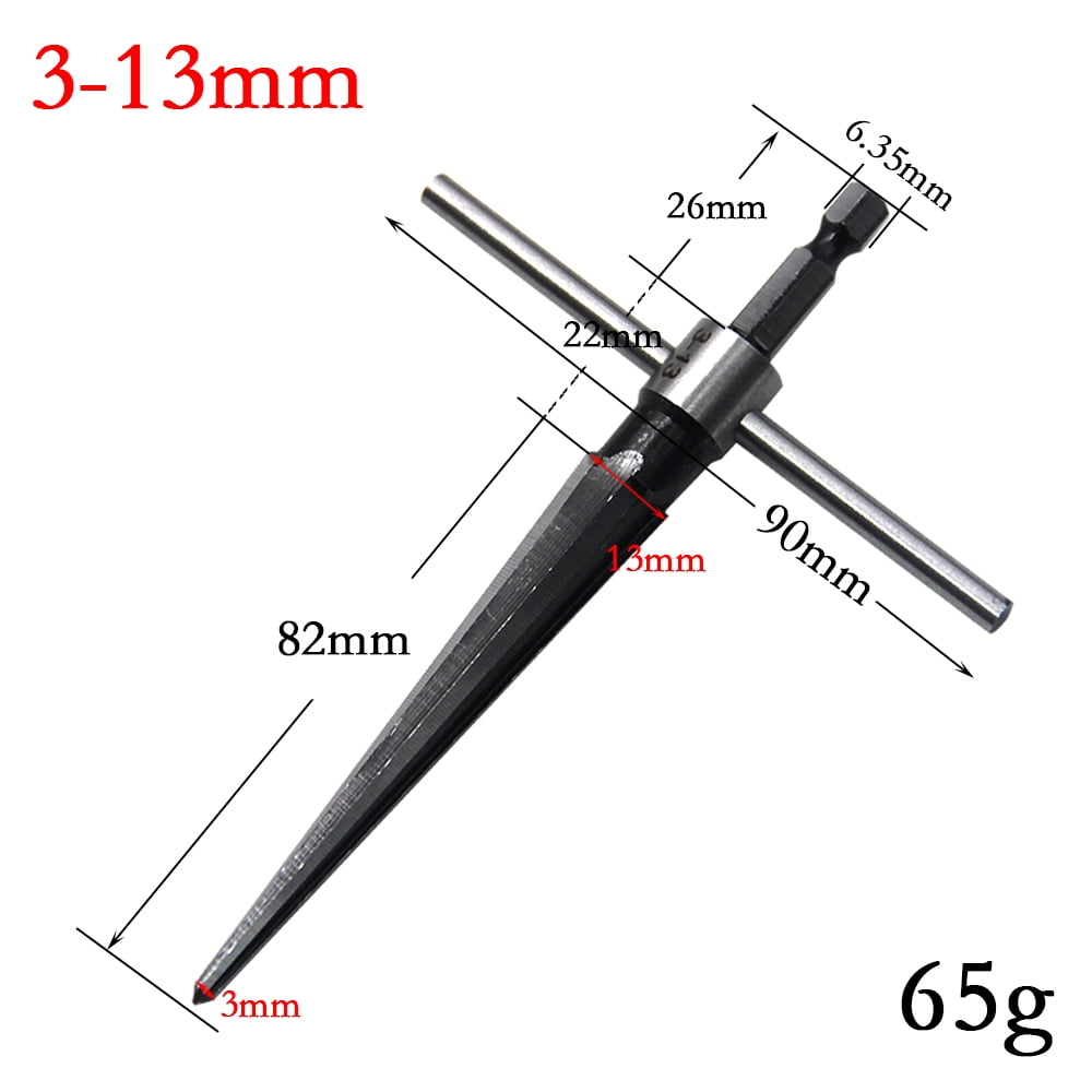 Woodwork Taper Reamer 3-13/5-16mm Wooden Board Electric Drill Hole ...