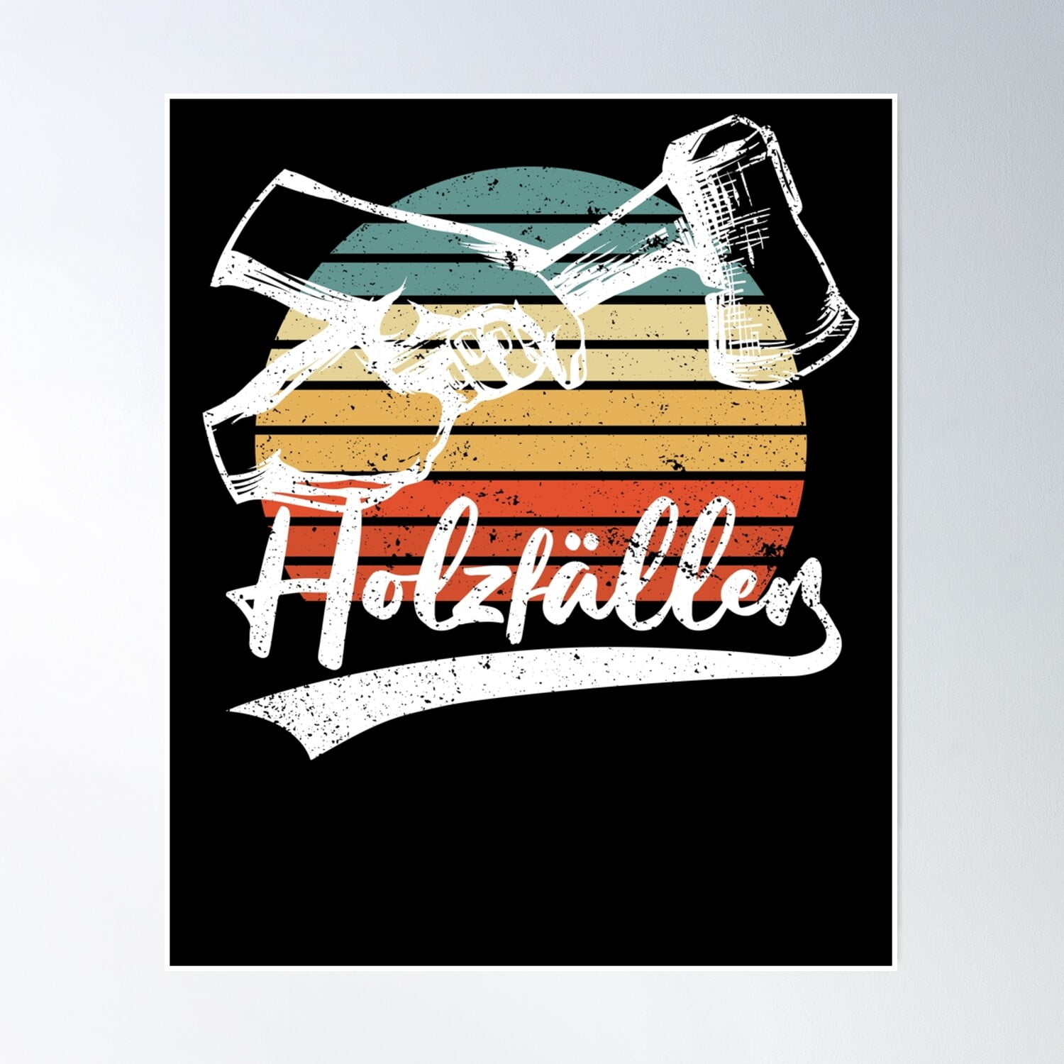 Woodworker Lumberjack Wood Forstwirt Chainsaw Poster Wall Art, Modern ...