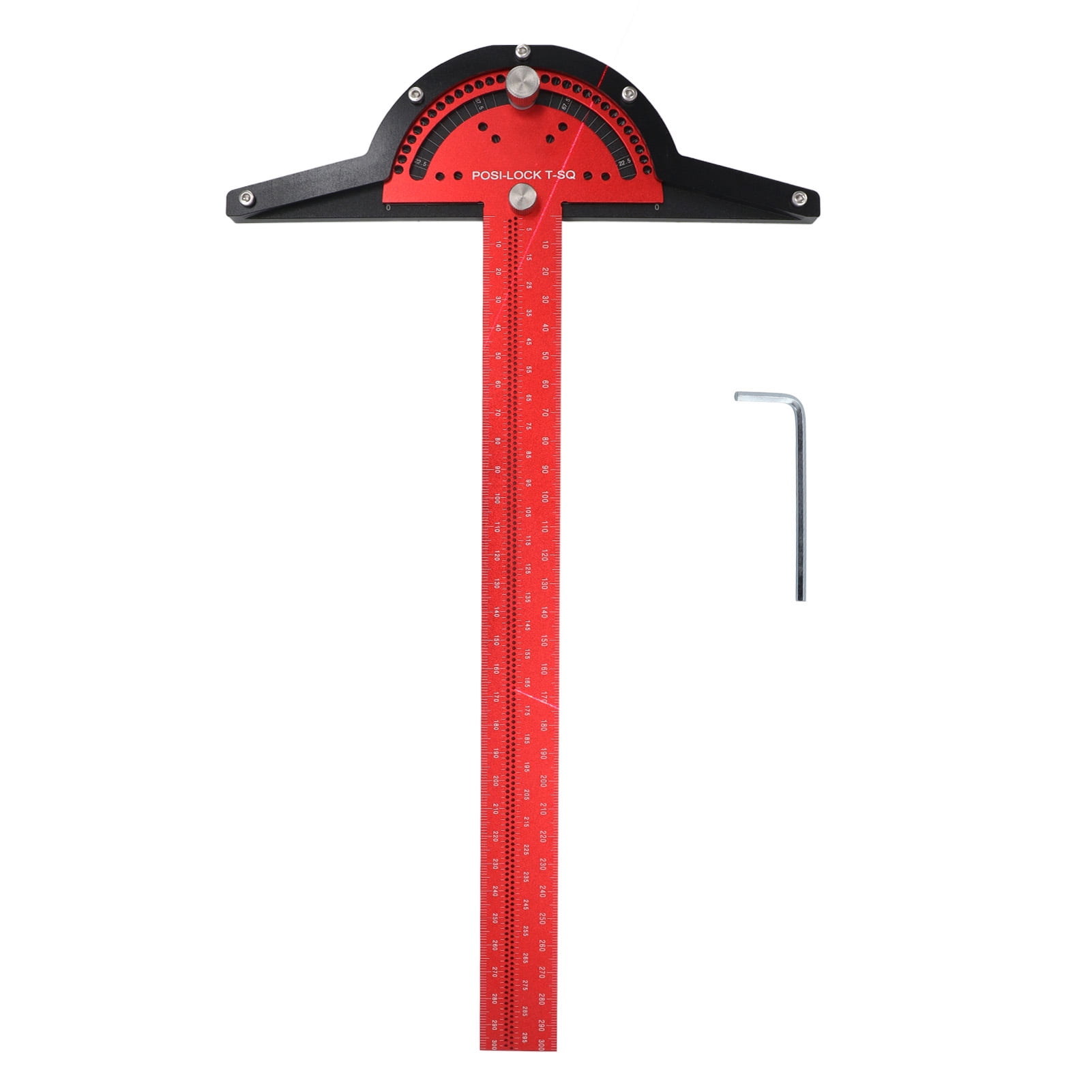 Woodworkers Edge Ruler Aluminum Alloy Red Black Adjustable Angle T ...