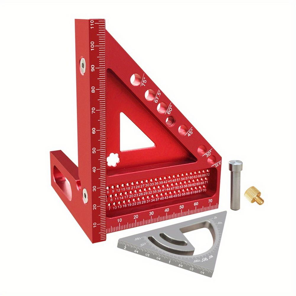Woodworking Aluminum Alloy Angle Ruler Set Pin Type Measuring And ...