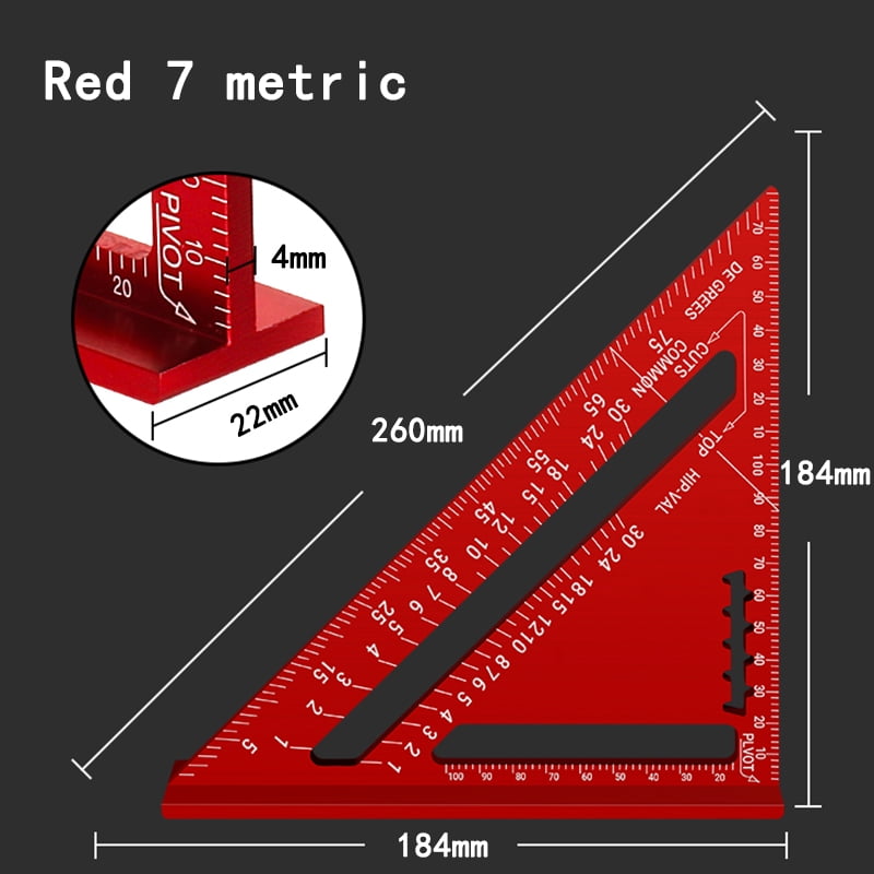 Woodworking Aluminum Alloy Triangle Gauges Measuring Gauging Tools High ...