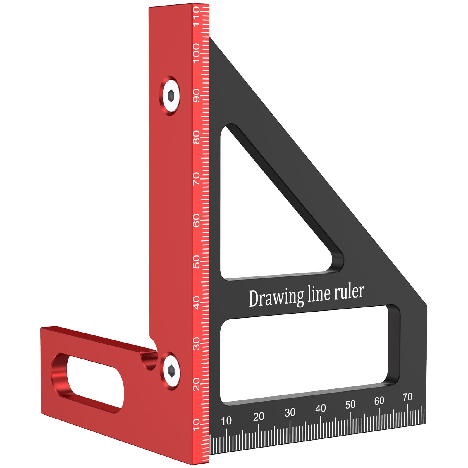 Woodworking Angle Ruler Aluminum Alloy 45/90° Miter Triangle Ruler ...