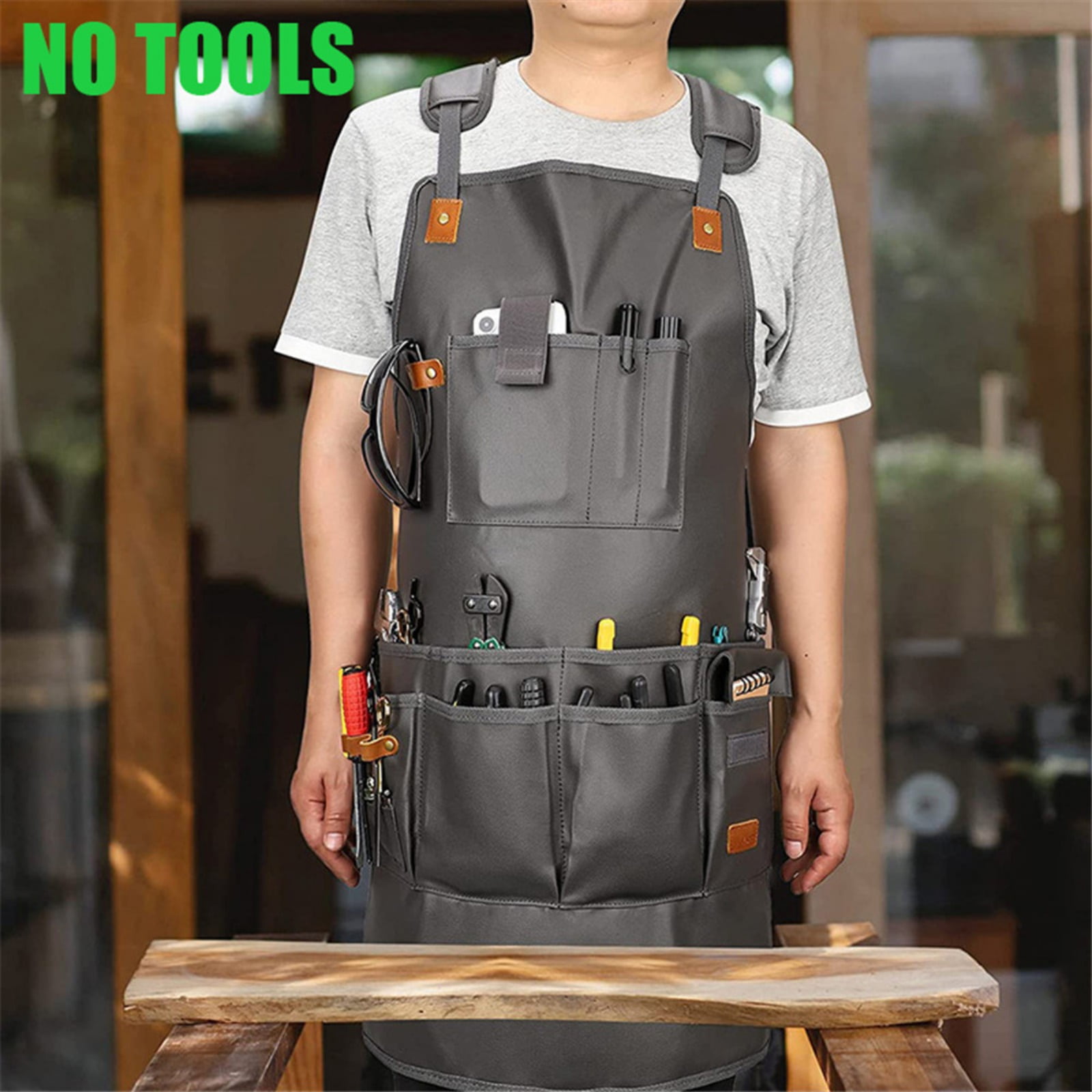Woodworking Apron Canvas Heavy Duty Unisex Waterproof for Tools Storage ...