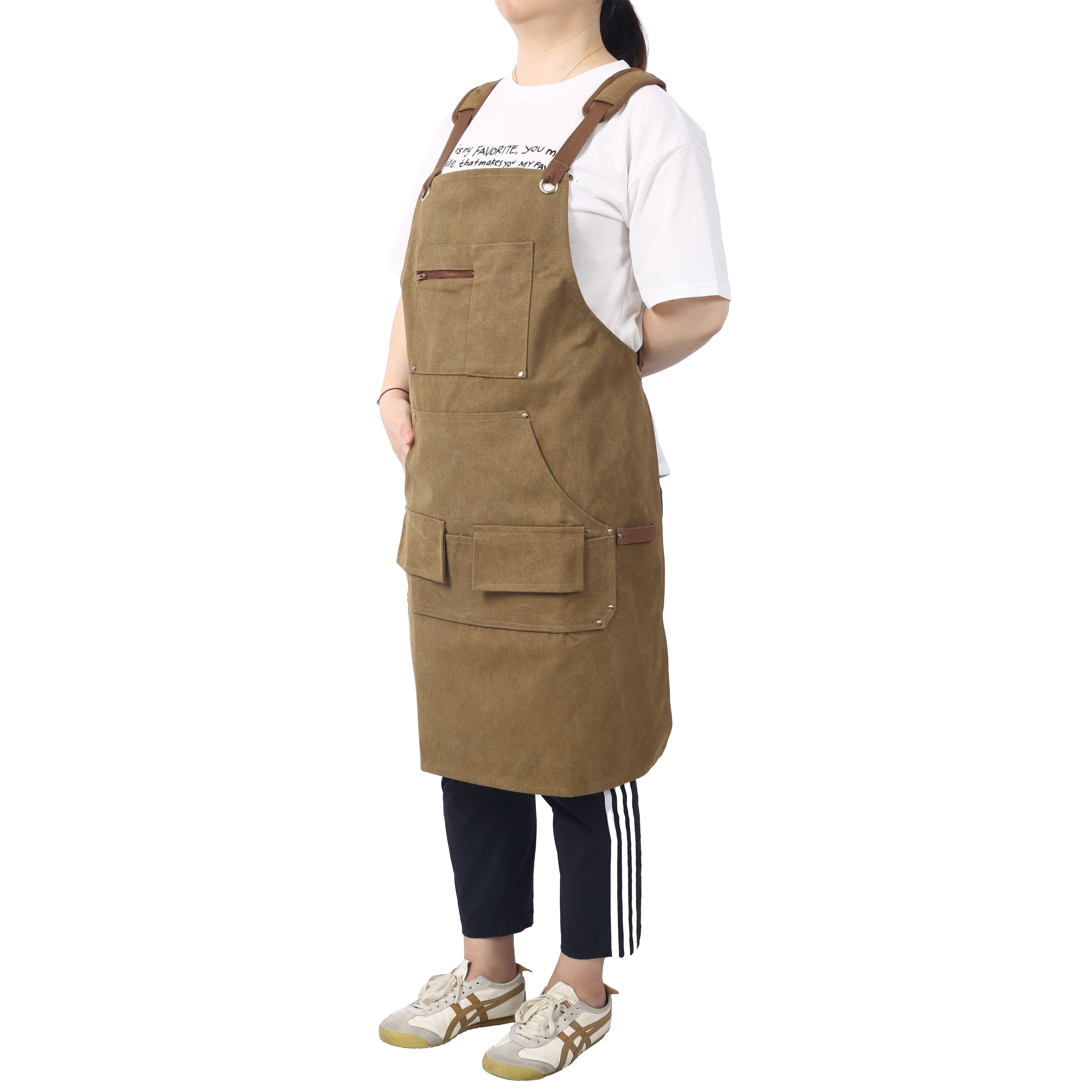 Woodworking Apron For Men And Women, 18oz Heavy Duty Waxed Canvas Shop ...